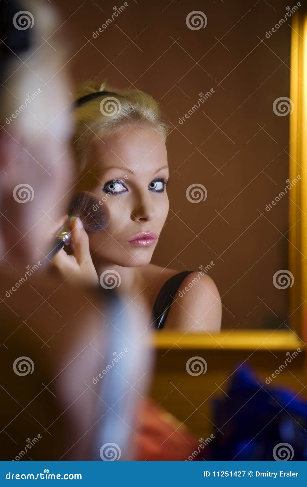 Powdering stock image. Image of brush, health, cosmetics - 11251427