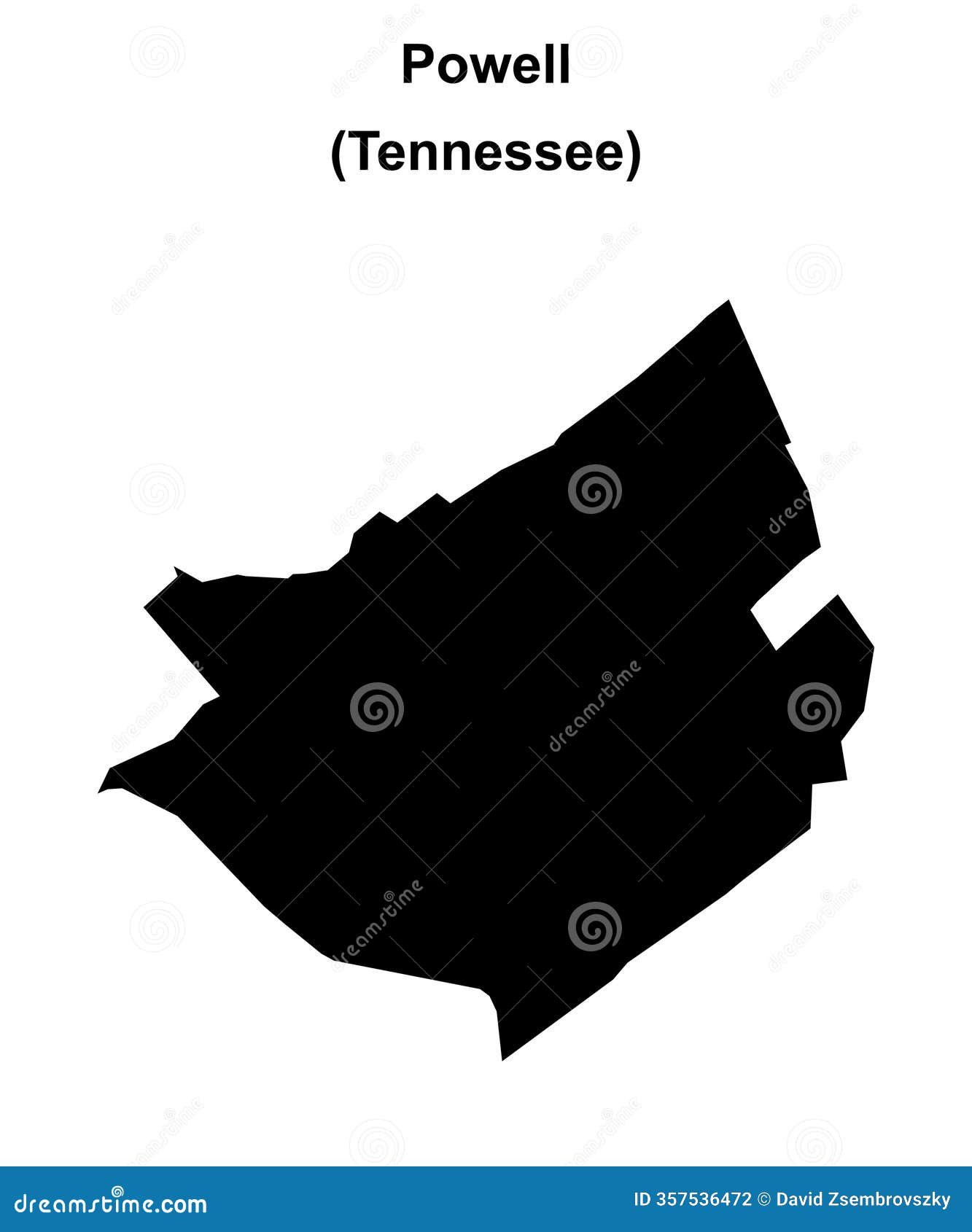 Powell Outline Map Vector Illustration | CartoonDealer.com #357536472