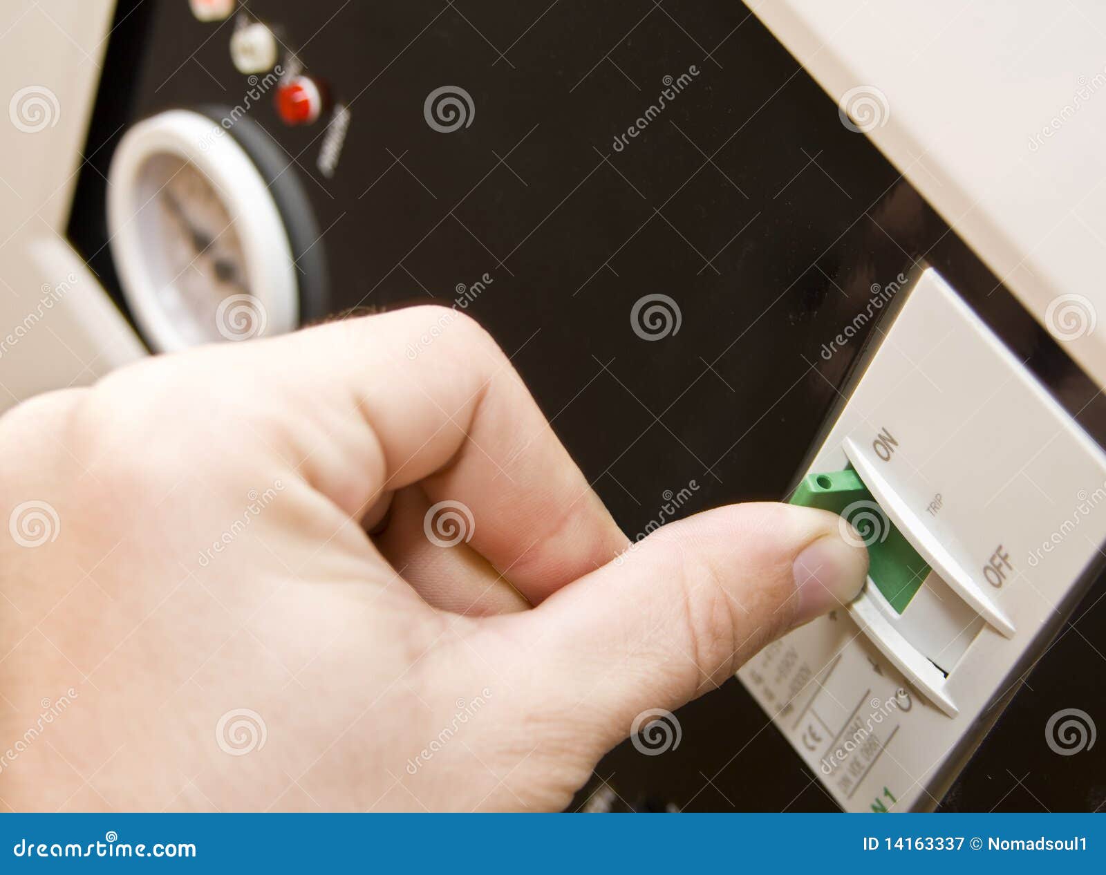 Power on! stock image. Image of industry, fuse, electronics - 14163337