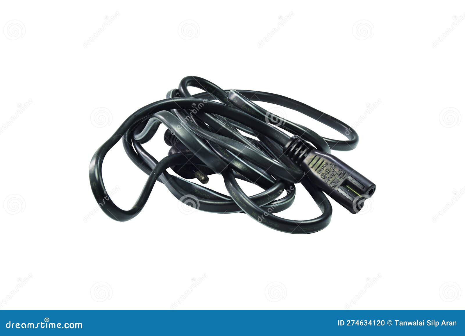 Power AC DC Adapter. Charger Power Adapter Isolated on White Background ...