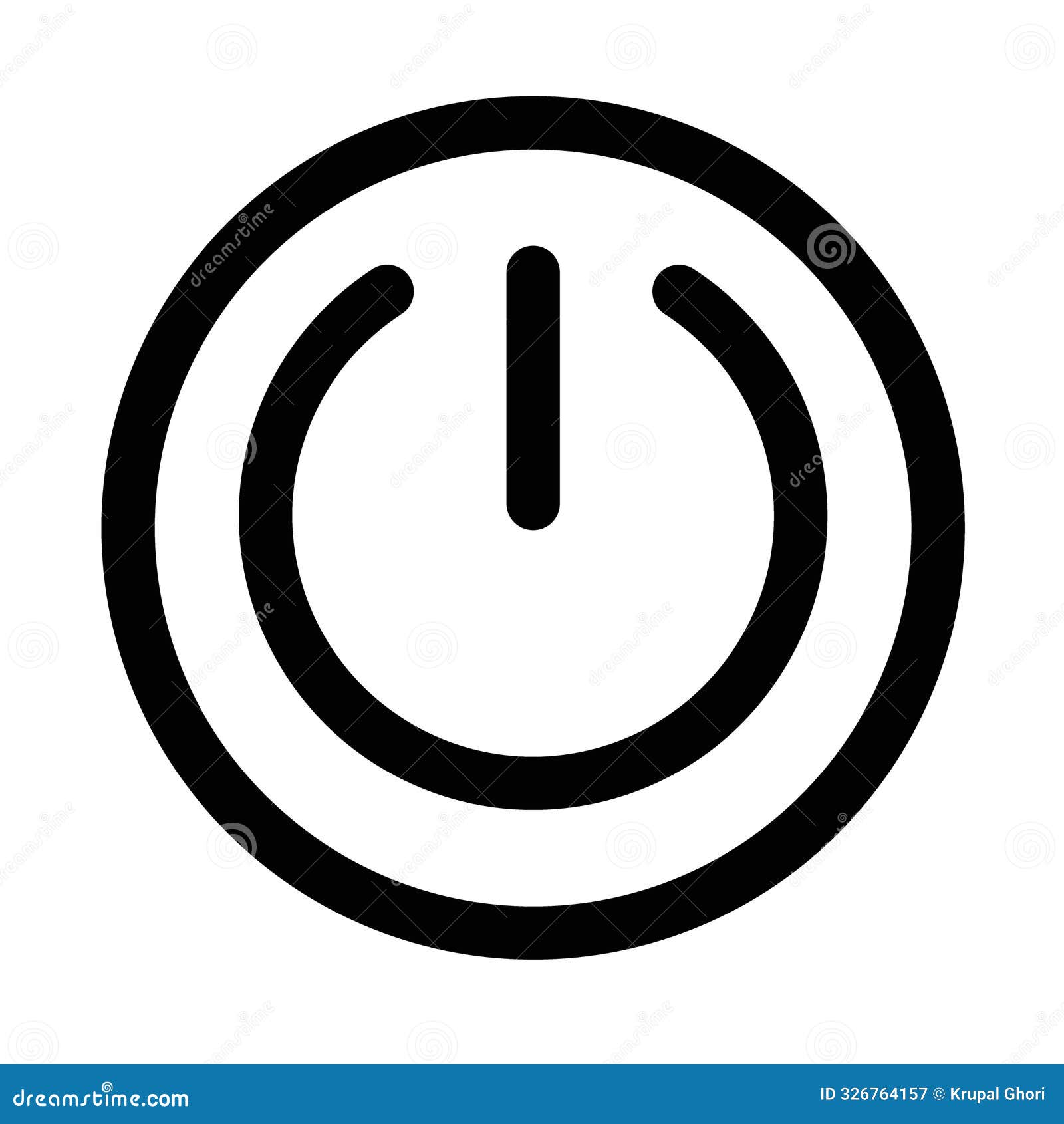 Power Activation Button Icon Design in Filled and Outlined Style Stock ...