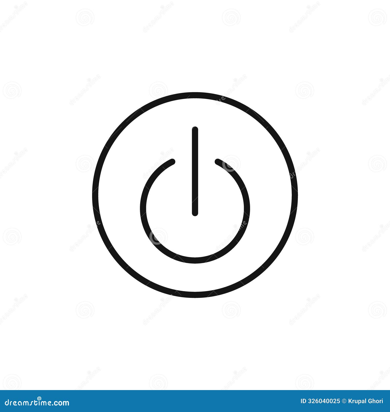 Power Activation Button Logo Sign Vector Outline Stock Illustration ...
