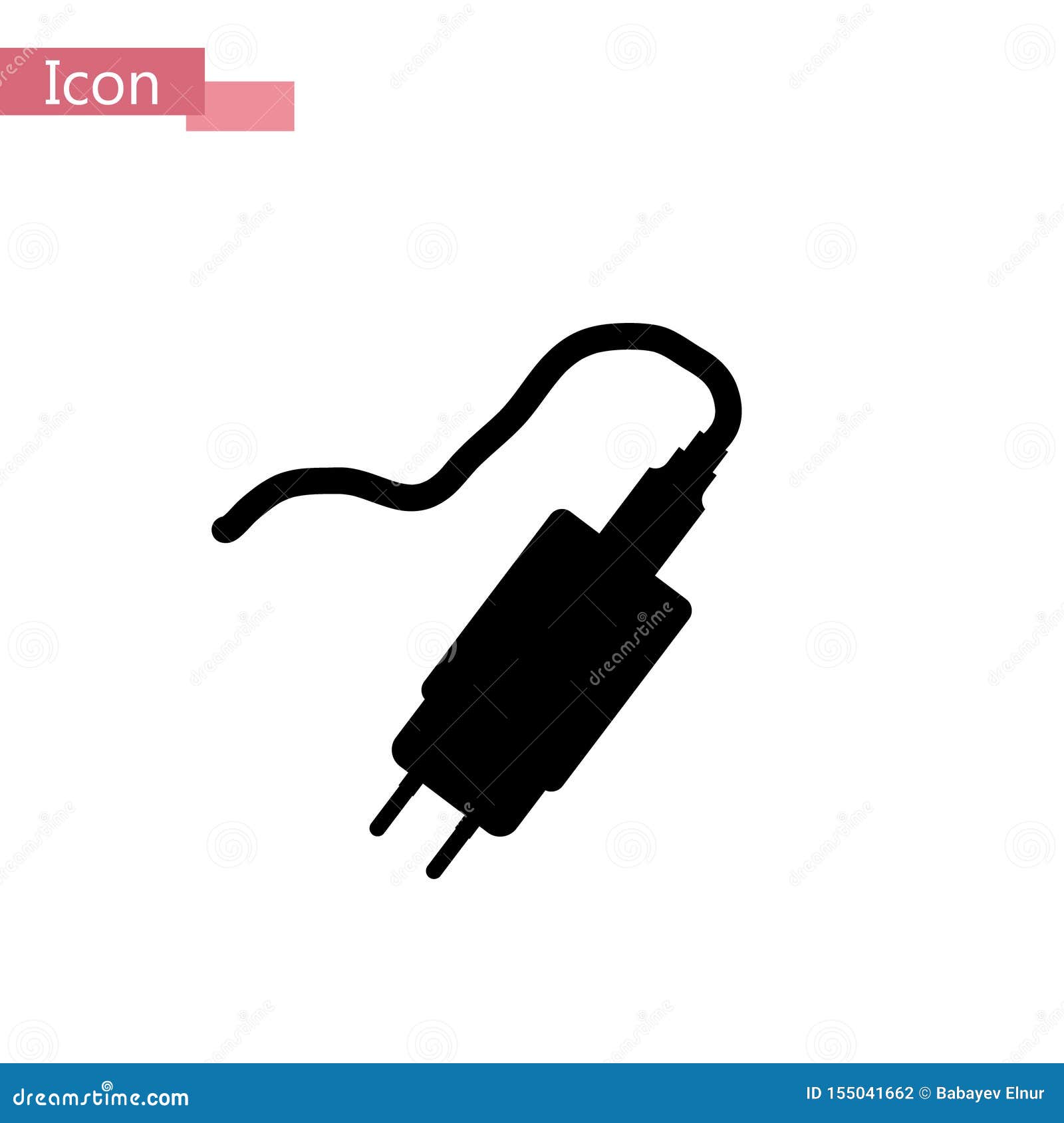 Power Adapter Icon Isolated of Flat Style. Vector Illustration Stock ...