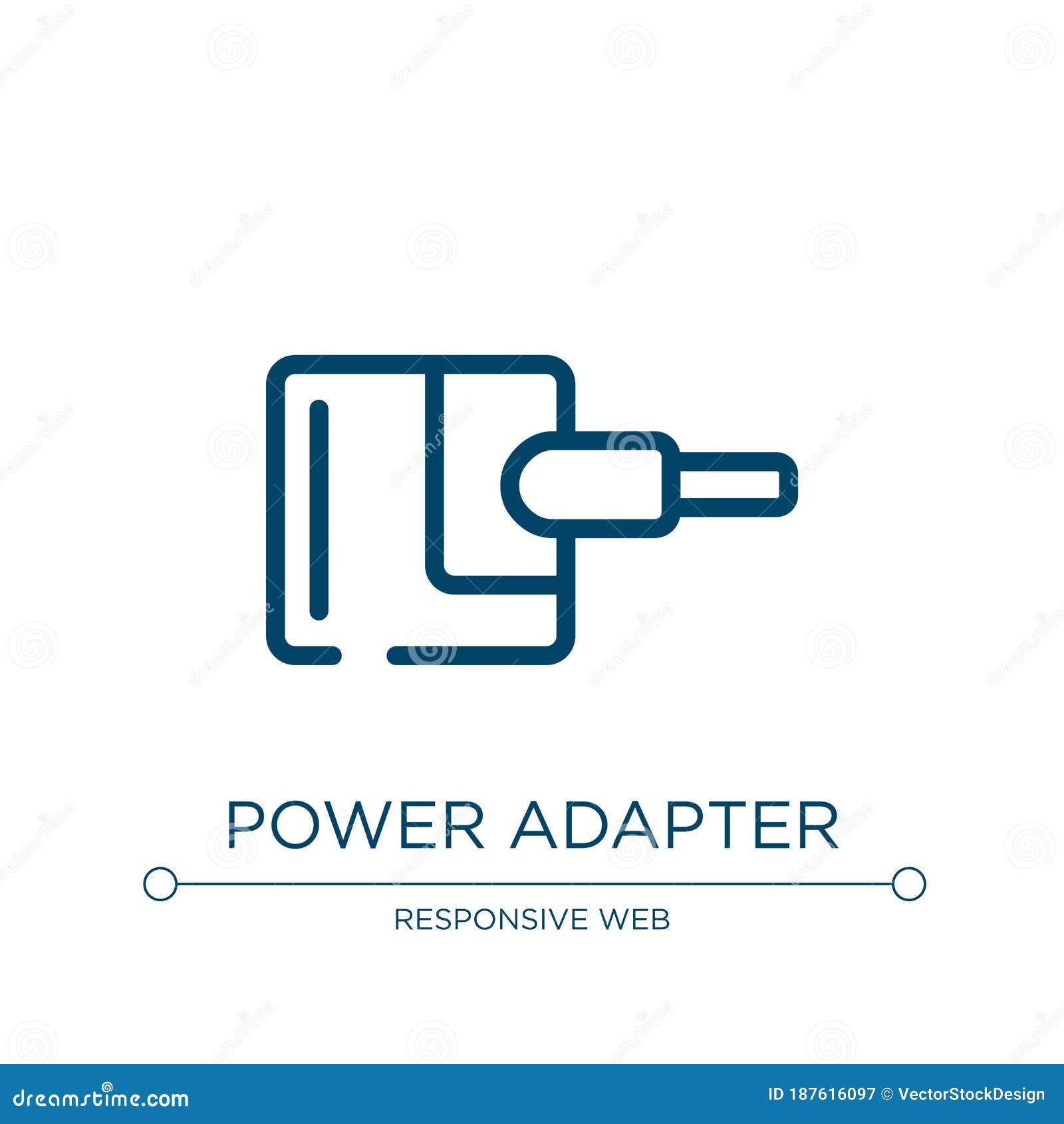 Power Adapter Icon. Linear Vector Illustration from Apple Devices ...