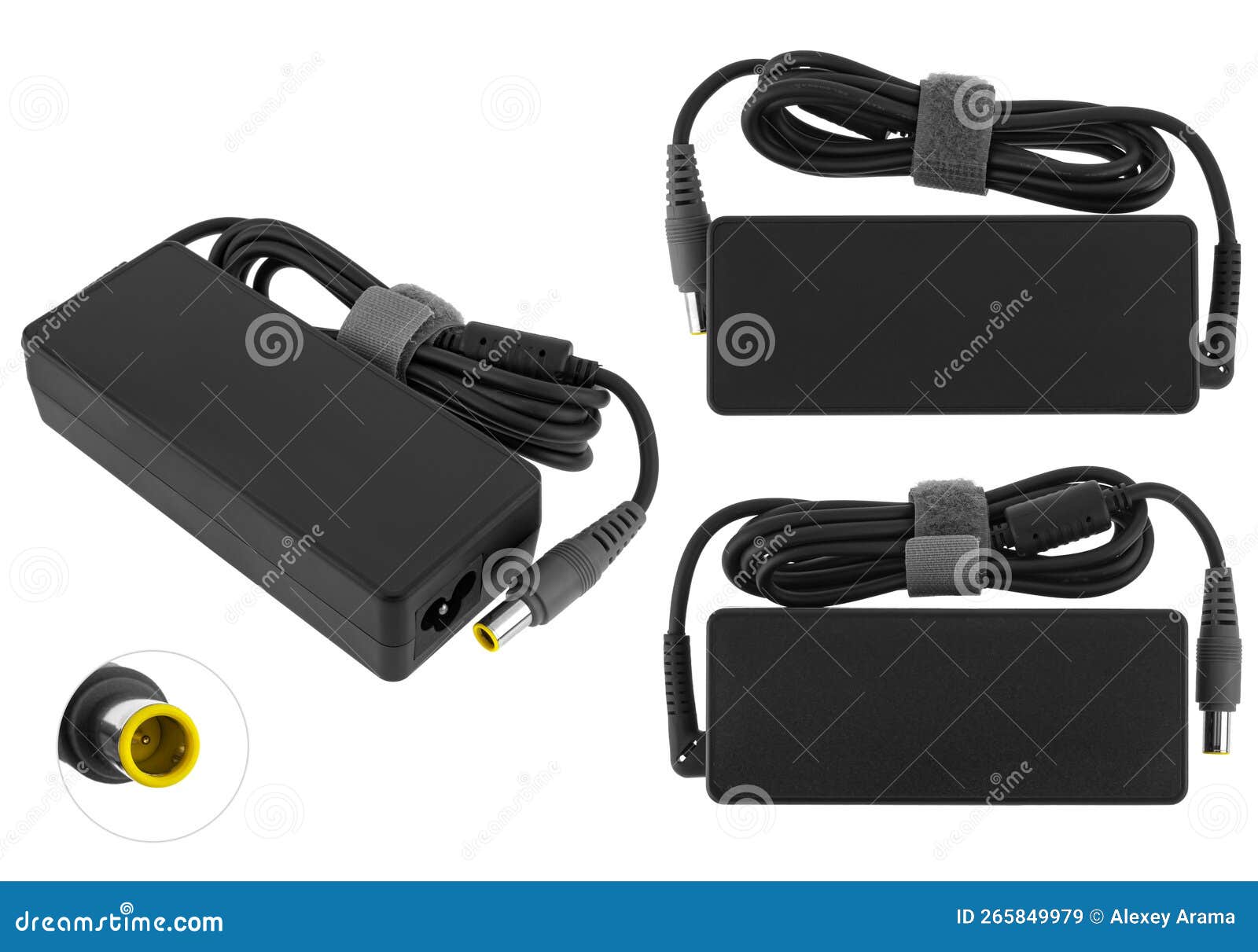 Power Adapter for a Laptop, a Spare Part for a Computer, on a White ...
