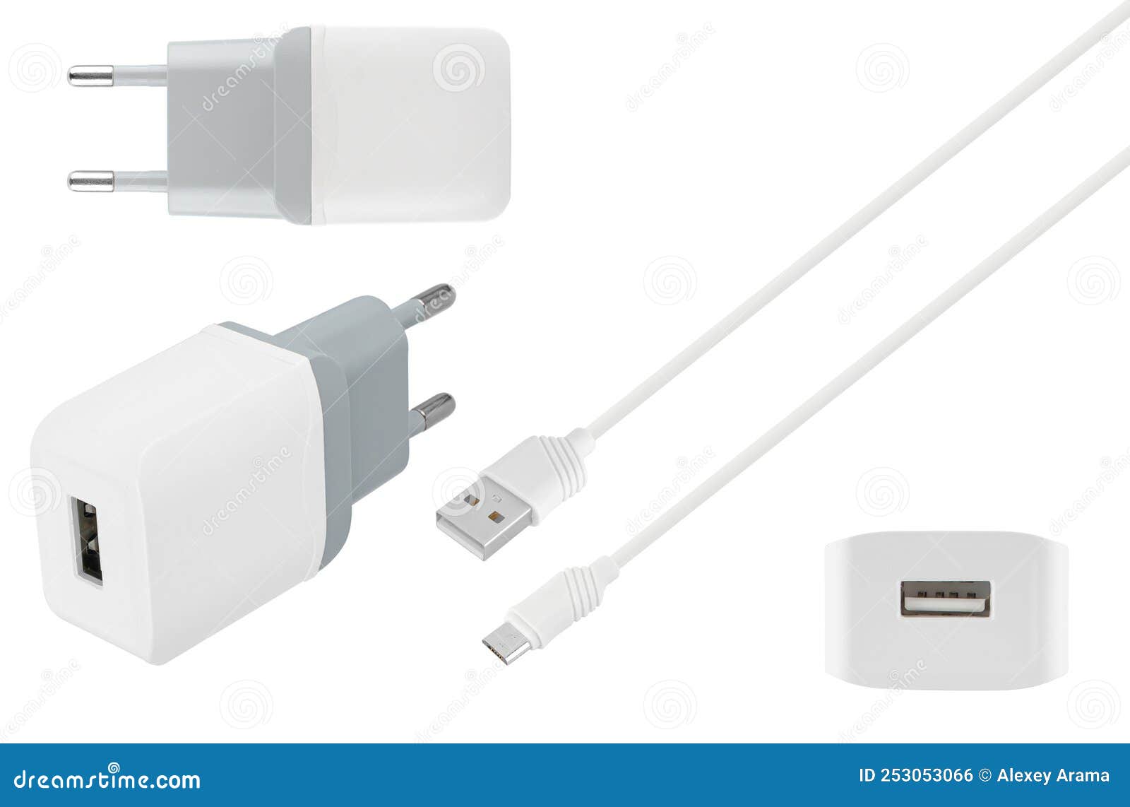 Power Adapter for Phone Tablet, Phone Accessory on White Background ...