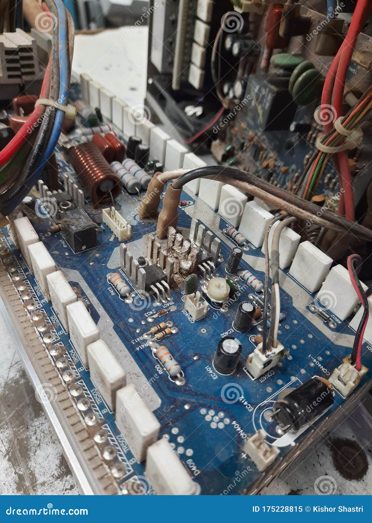 A Power Amplifier Circuit Inside Image Indian Workshops Stock Image ...