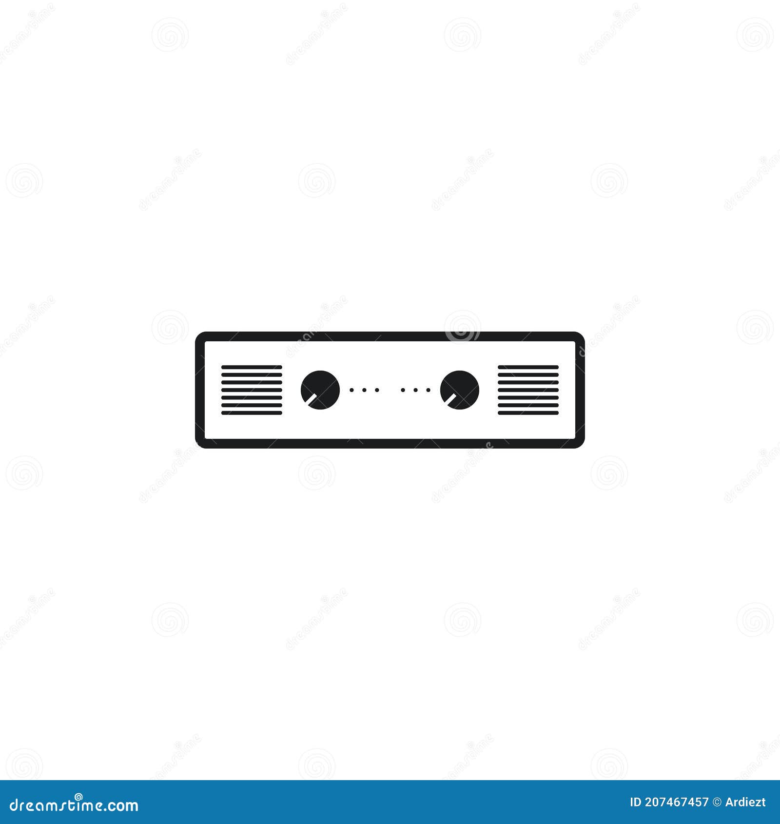 Power Amplifier Icon Vector Illustration Stock Vector - Illustration of ...