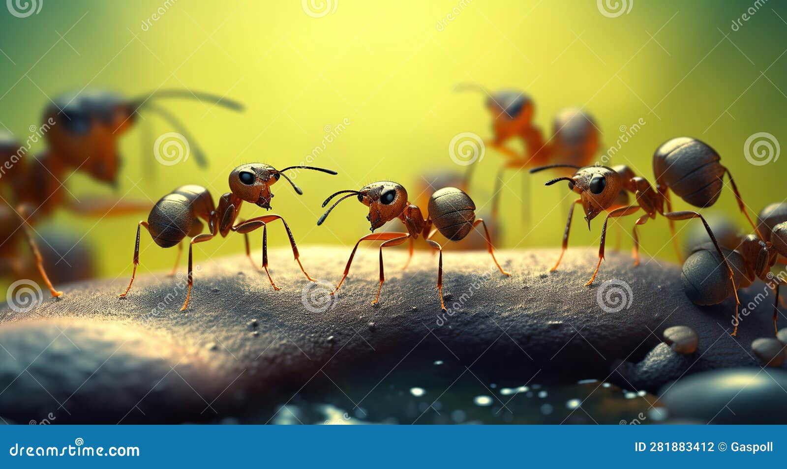 Power of Ant Leader, Teamwork Concept. Generative AI Stock Illustration ...
