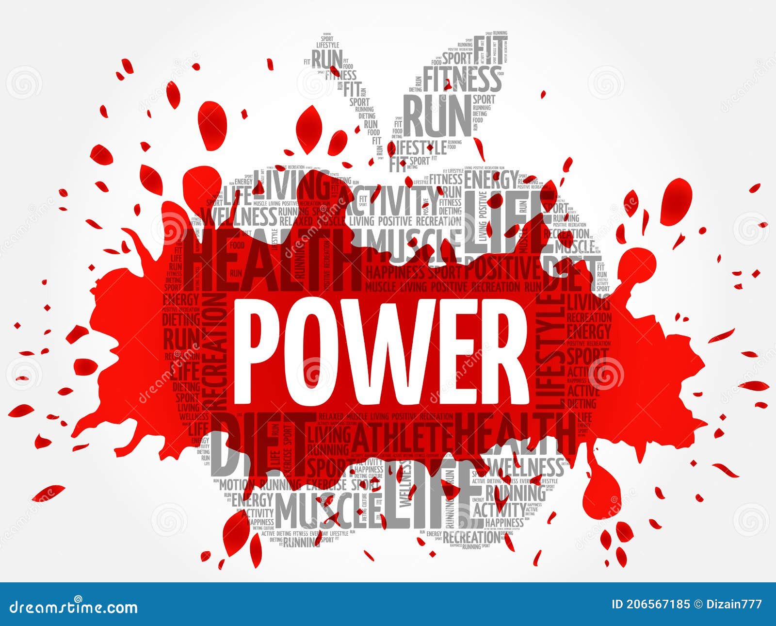 Power apple word cloud stock illustration. Illustration of collage ...