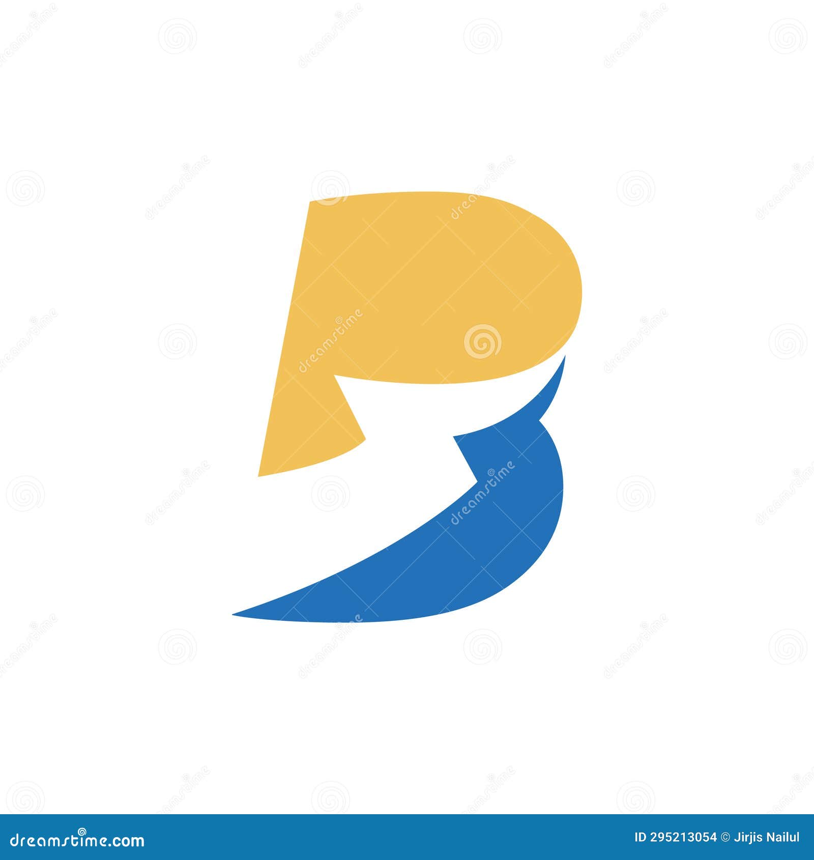 Power B Letter Logo Design with Lighting Thunder Bolt Stock Vector ...