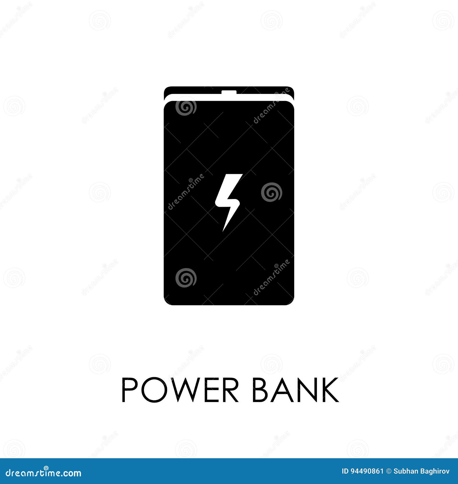 Power Bank Icon Symbol Flat Style Vector Illustration Stock Vector ...