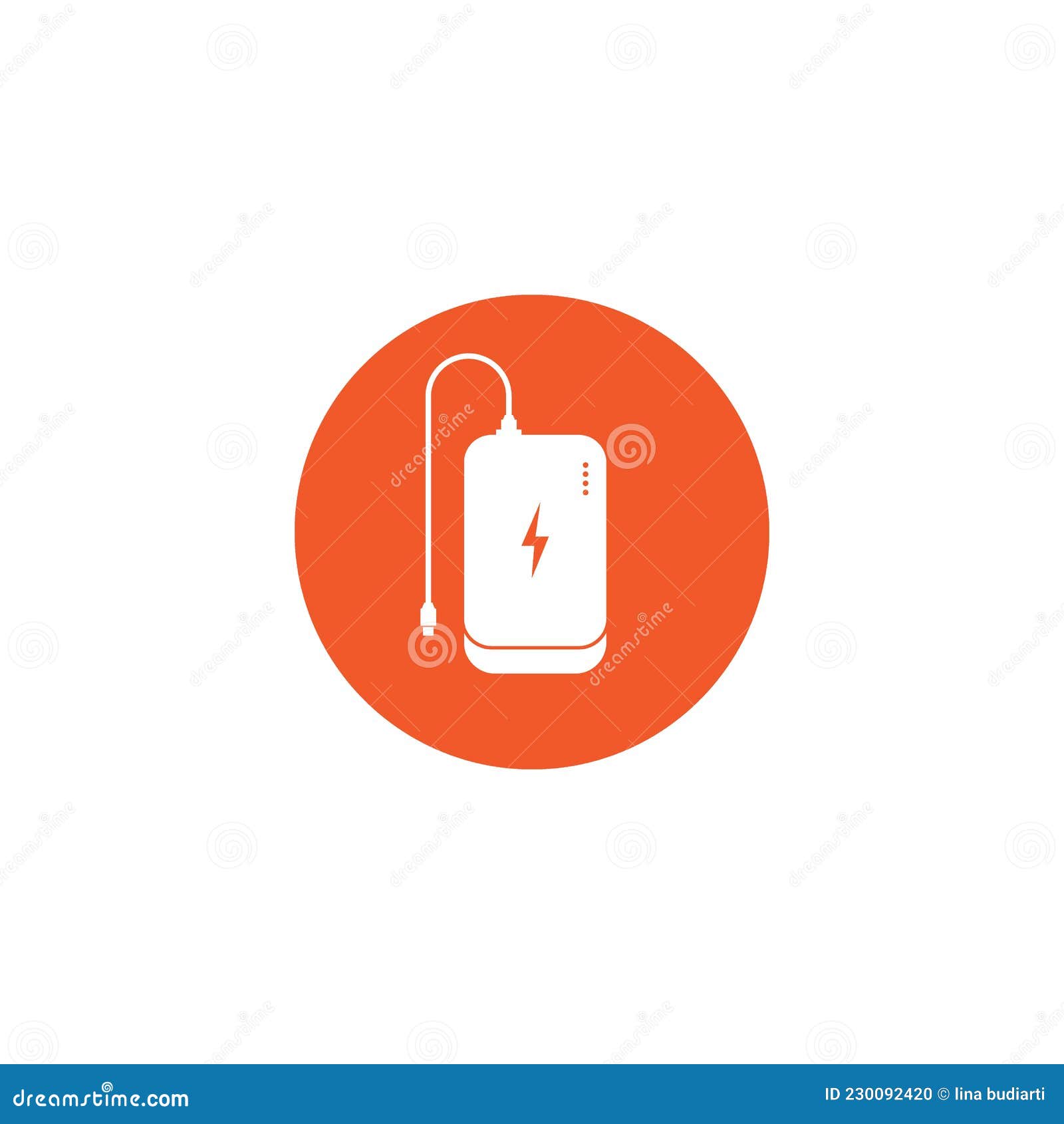 Power bank icon stock vector. Illustration of battery - 230092420