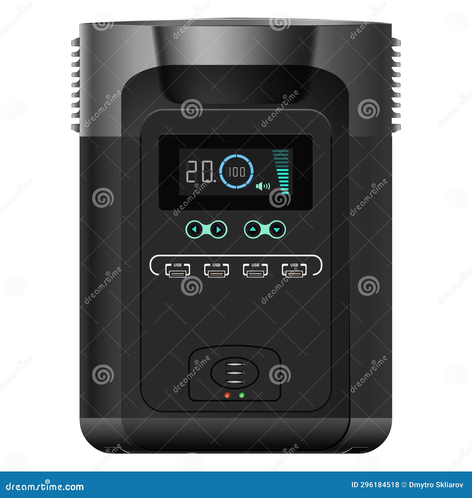 Power Bank Isolated on White, Realistic Vector Stock Vector ...