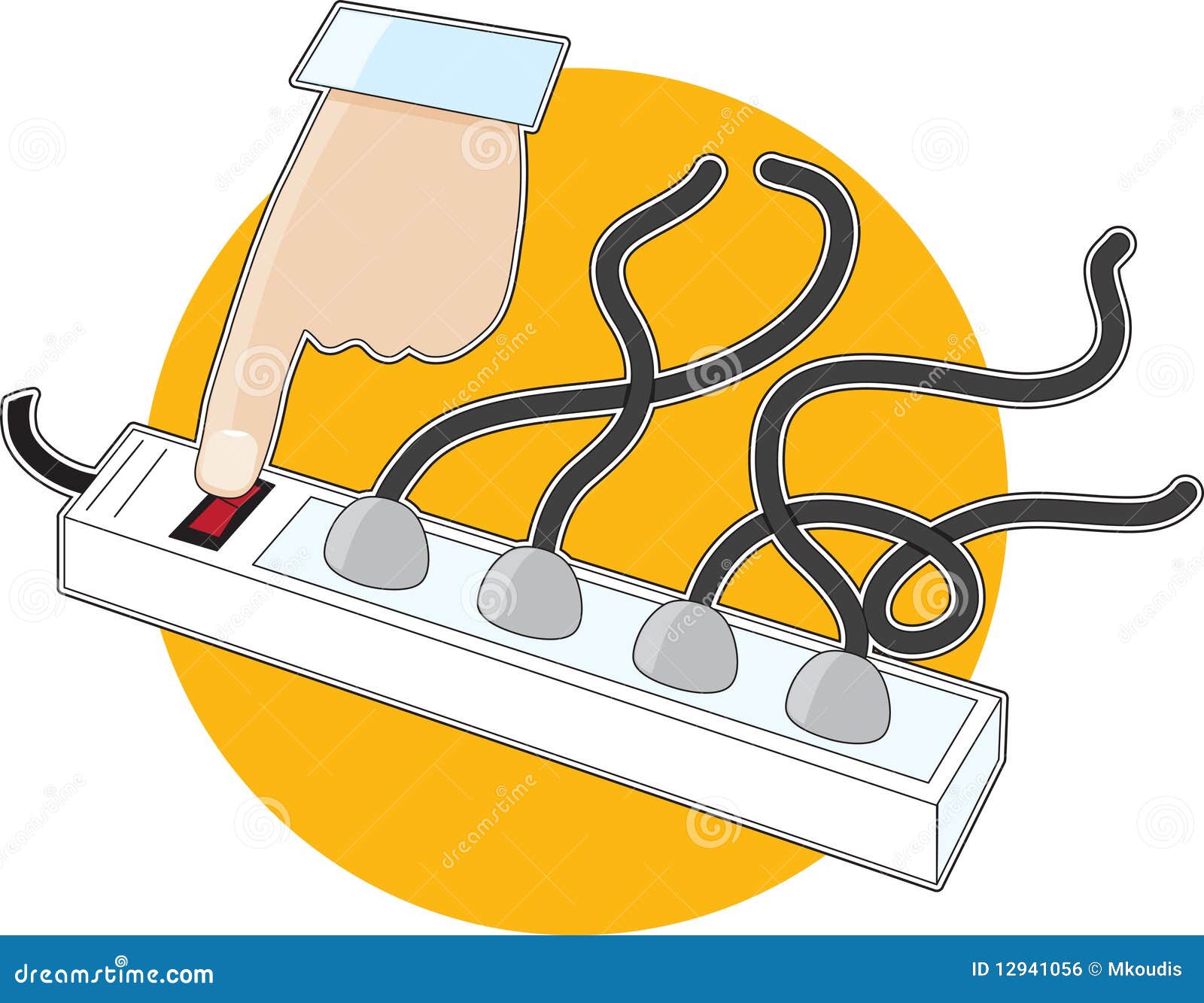 Power Bar stock vector. Illustration of cord, electricity - 12941056