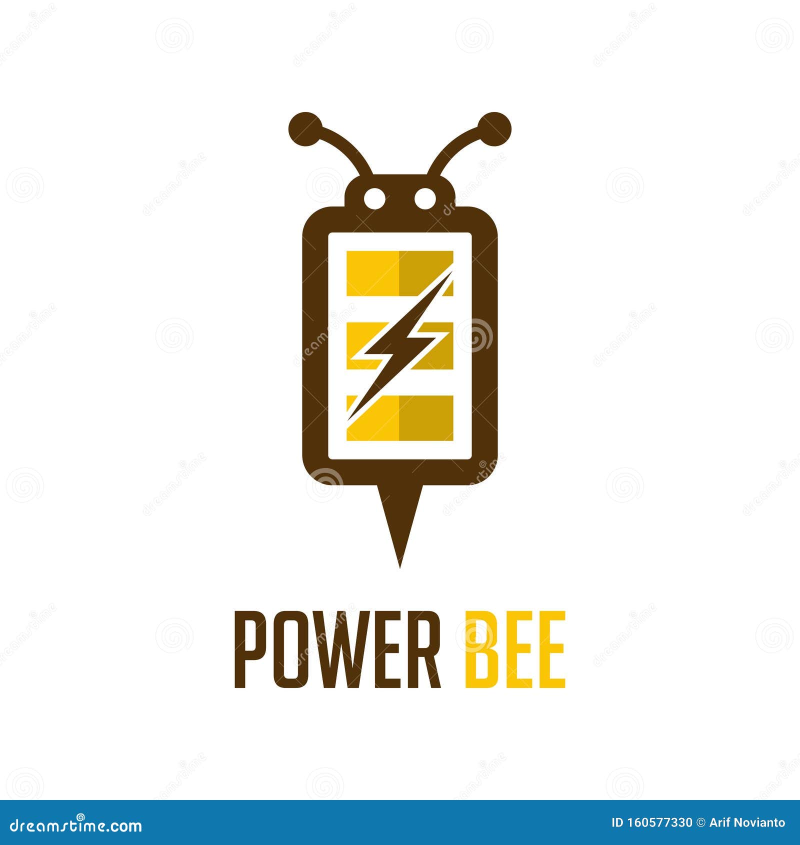 Power bee logo stock vector. Illustration of electric - 160577330