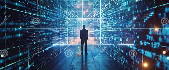 The Power Of Big Data Exploring The Potential Of Large Datasets Stock Illustration