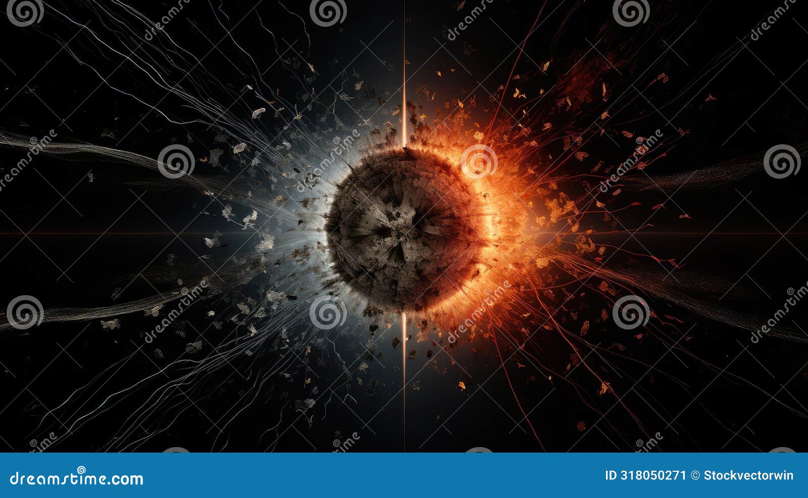 Power Black Atom in the Second Photograph Stock Illustration ...