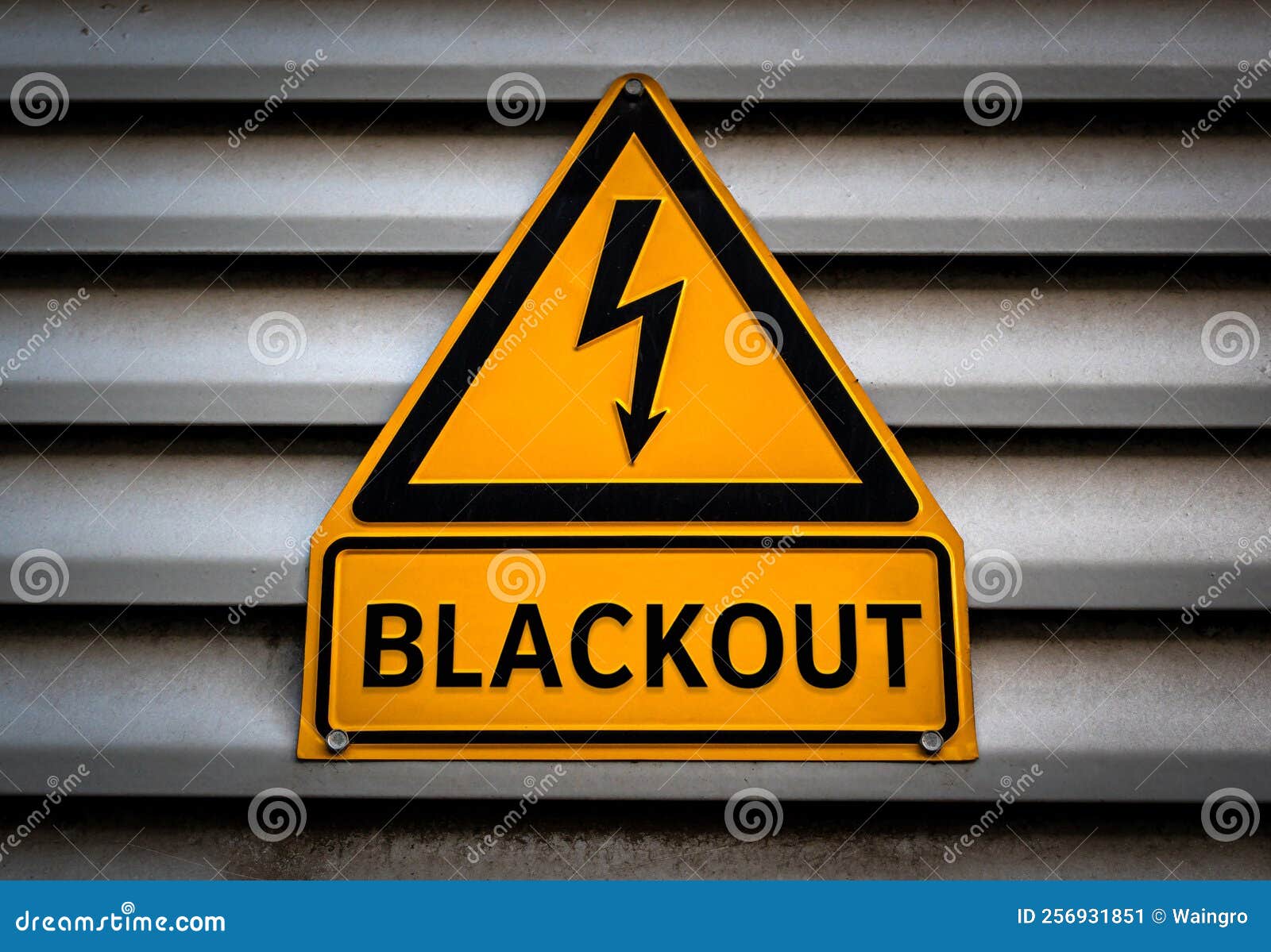 Power Blackout warning stock image. Image of electricity - 256931851