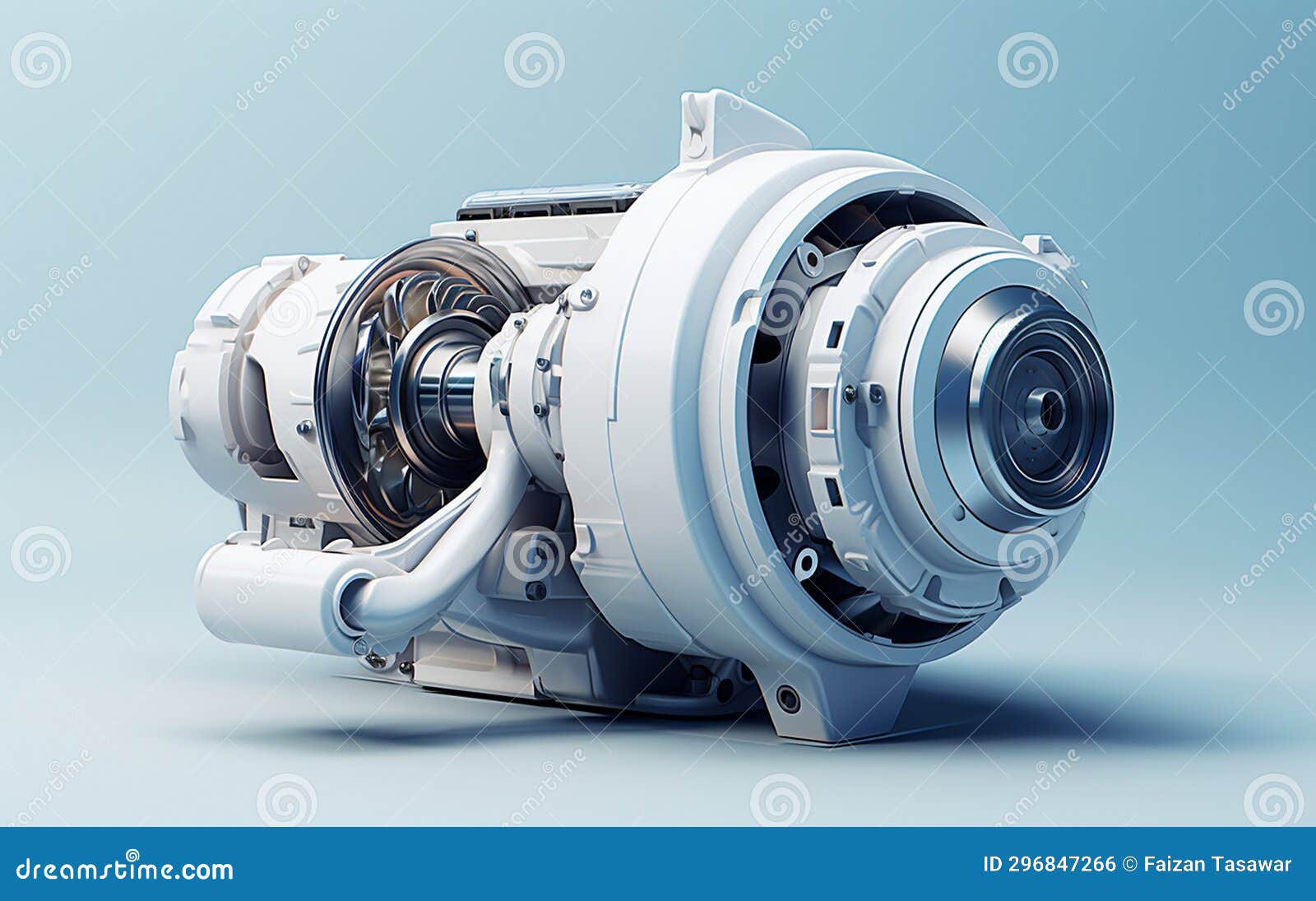 Power Boost Against White Background -Generative Ai Stock Illustration ...