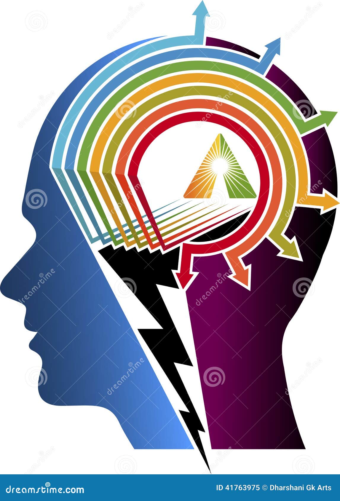 Power brain logo stock vector. Illustration of circle - 41763975
