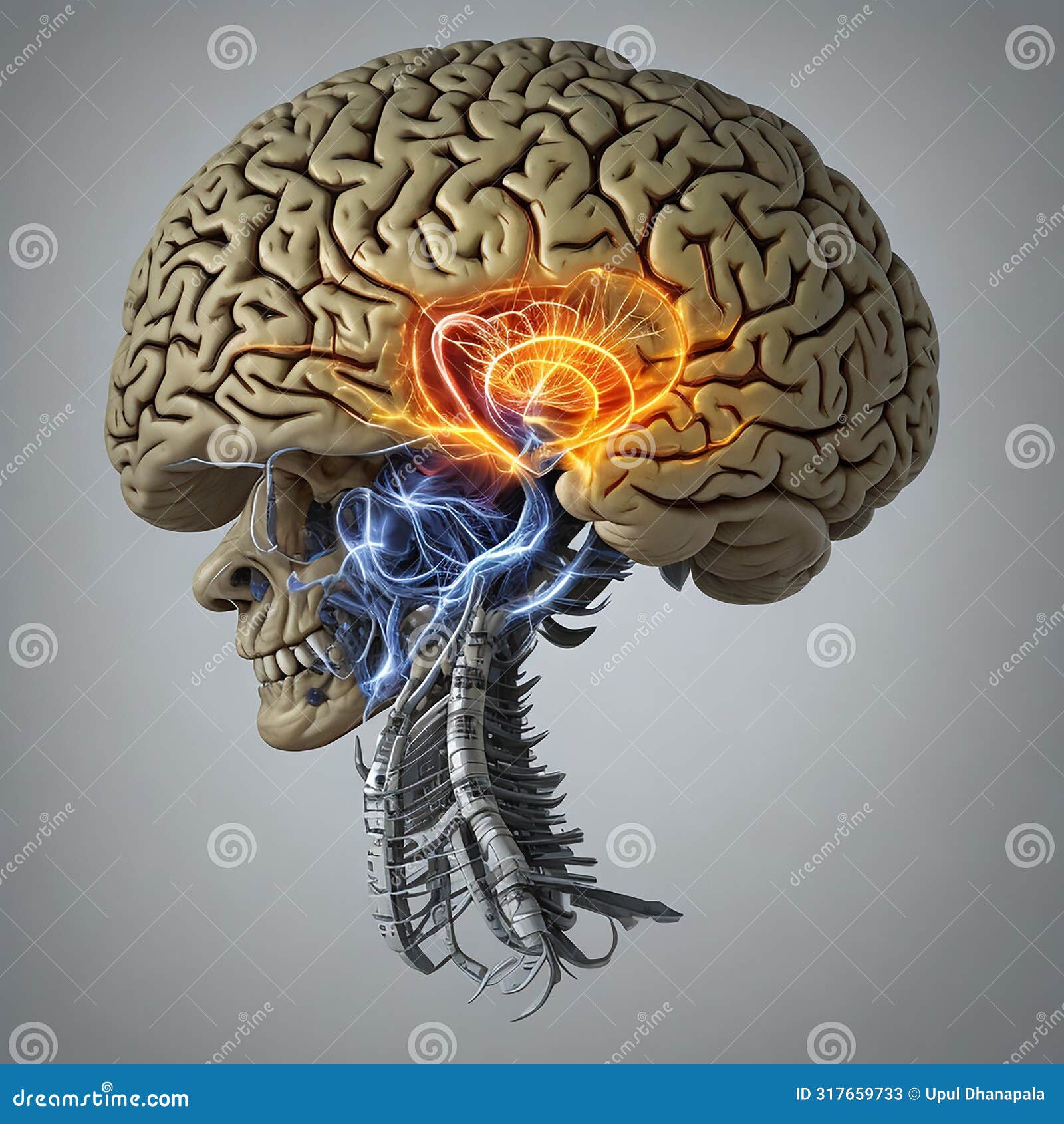 POWER of BRAIN and STRACTURE Stock Illustration - Illustration of ...