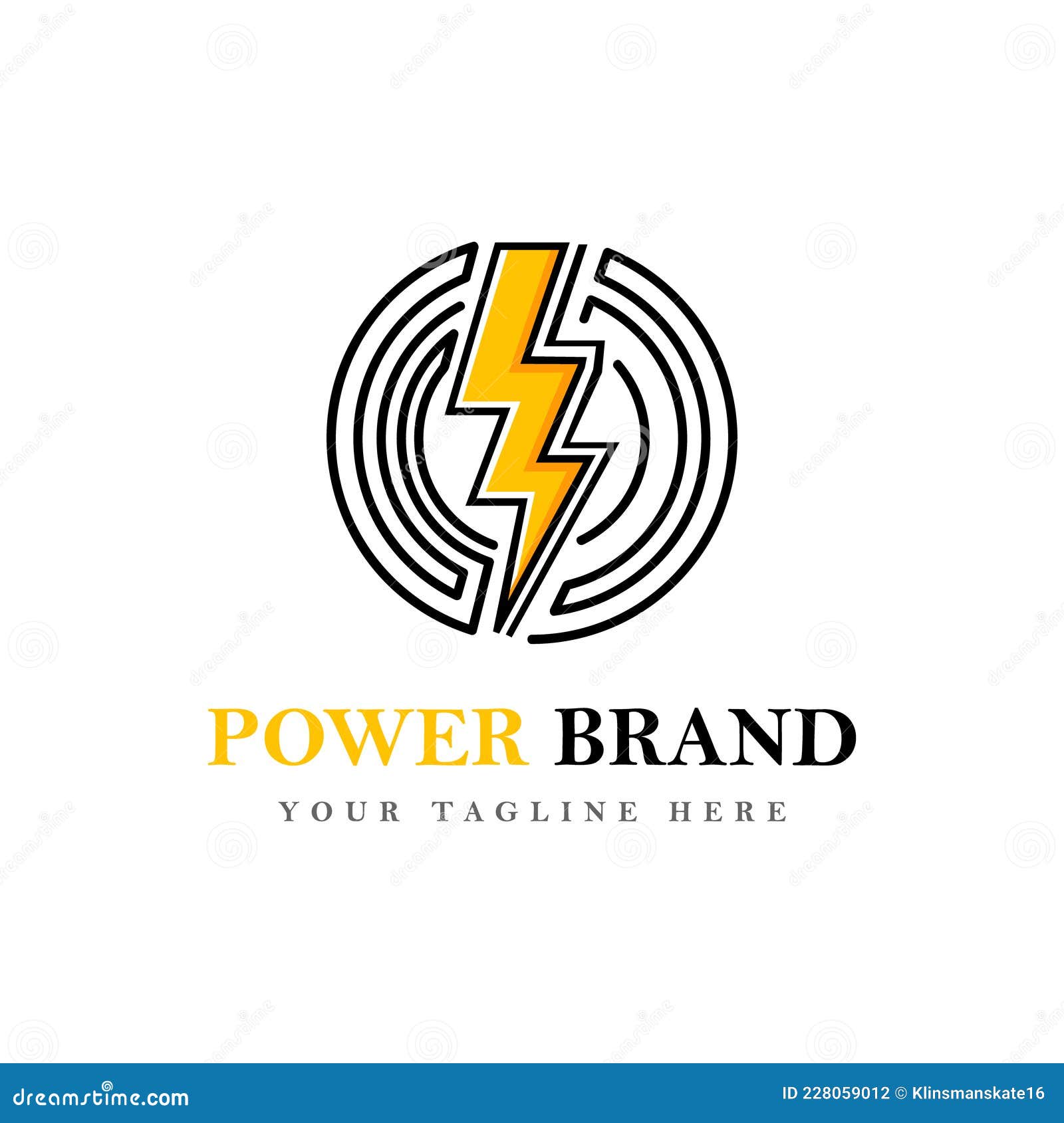 Power Brand Logo Template Design Vector Stock Vector - Illustration of ...