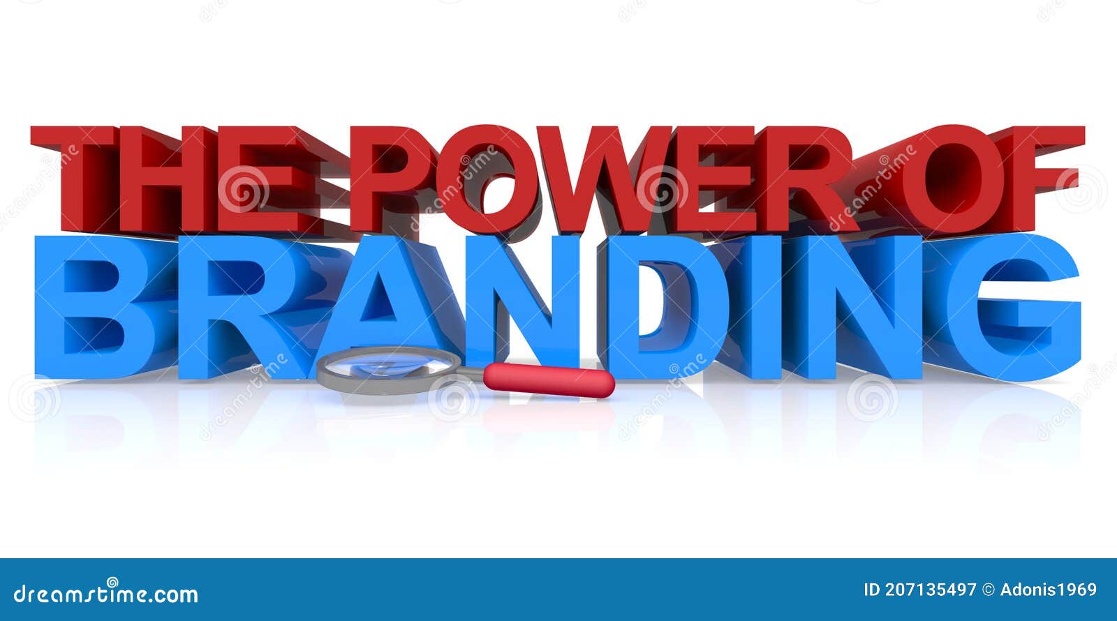 The Power of Branding on White Stock Illustration - Illustration of ...