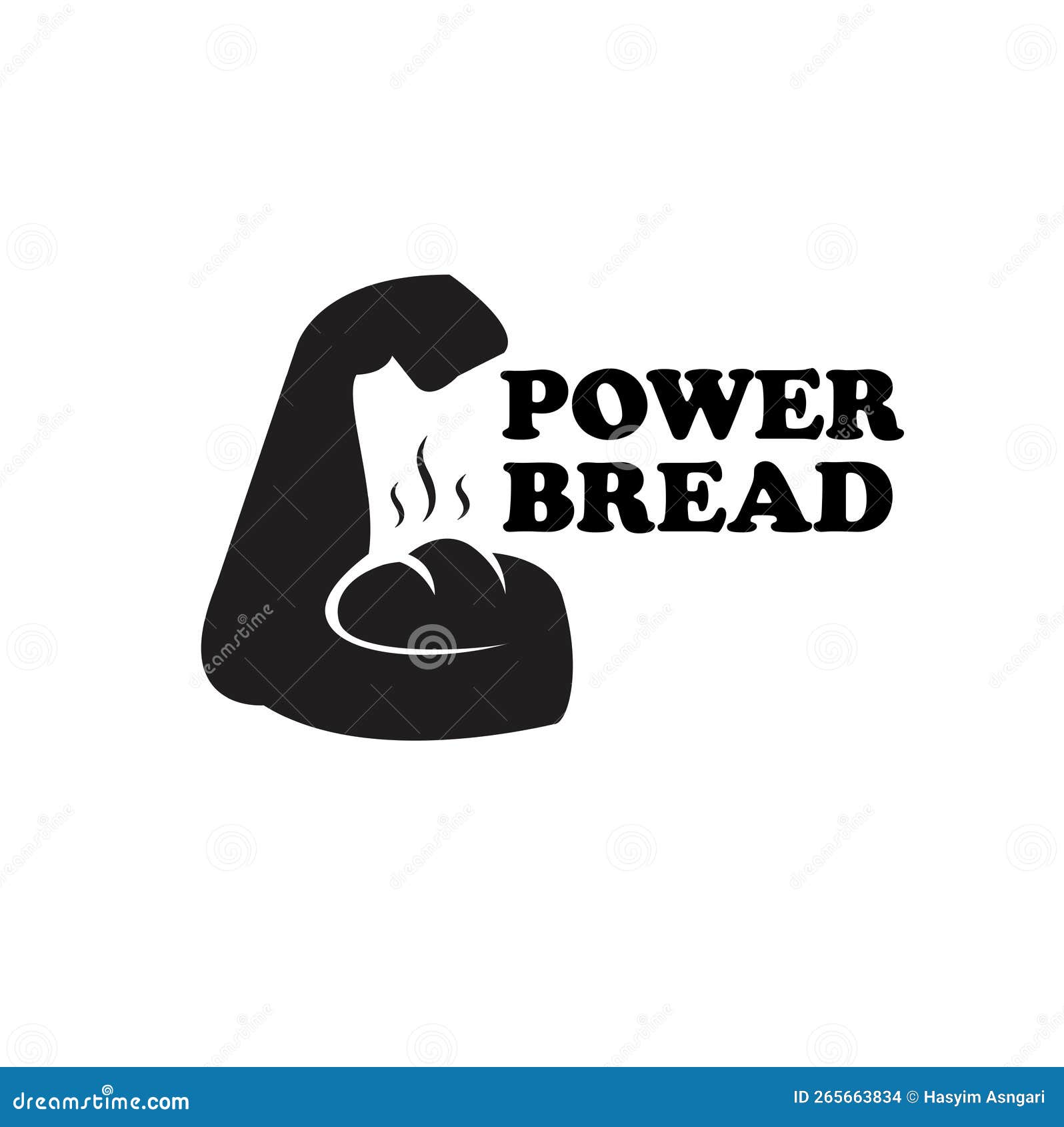 Power Bread Logo Design Vector Stock Vector - Illustration of business ...