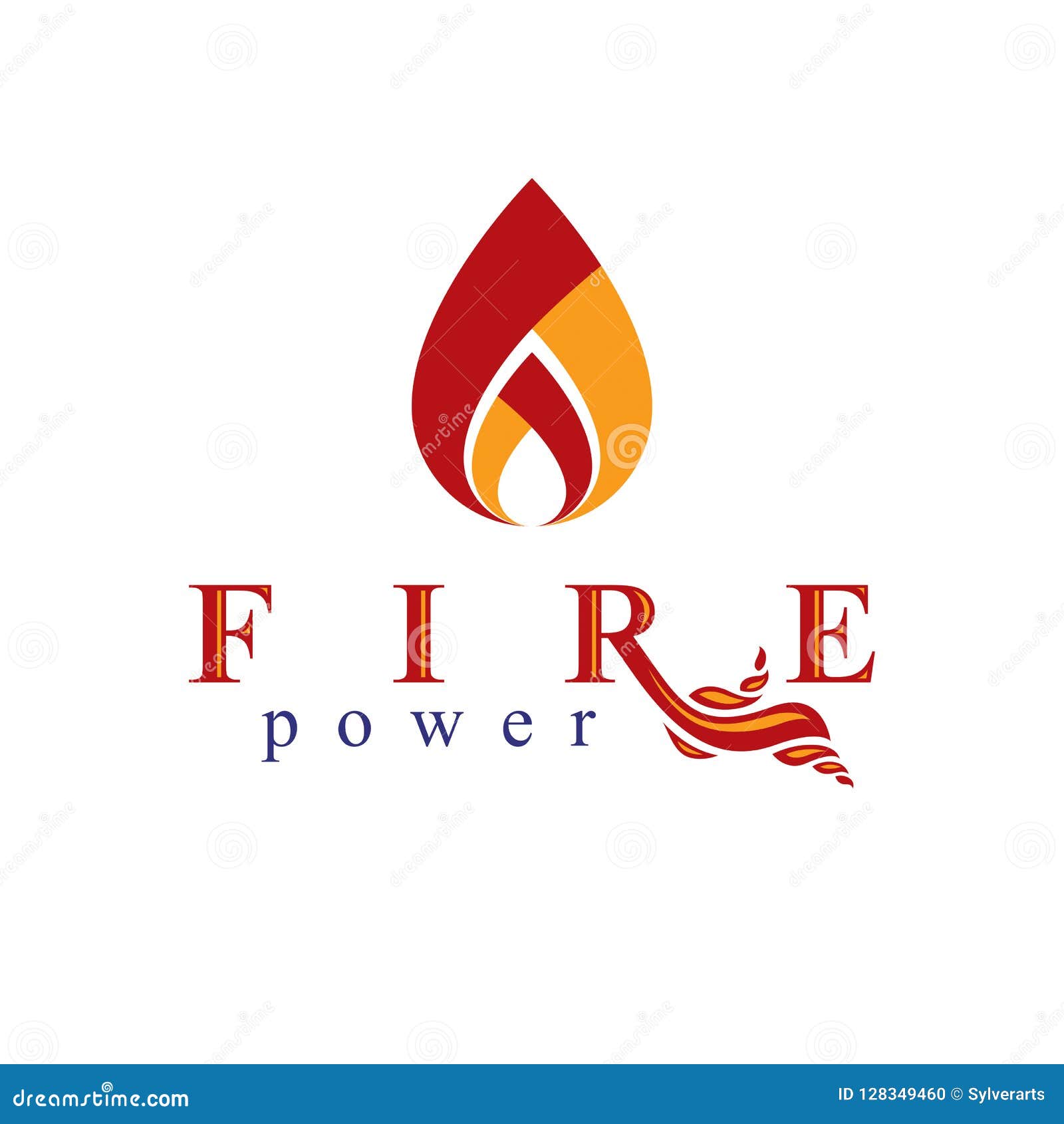 The Power of Burning Fire, Nature Element Vector Logo for Use in Stock ...