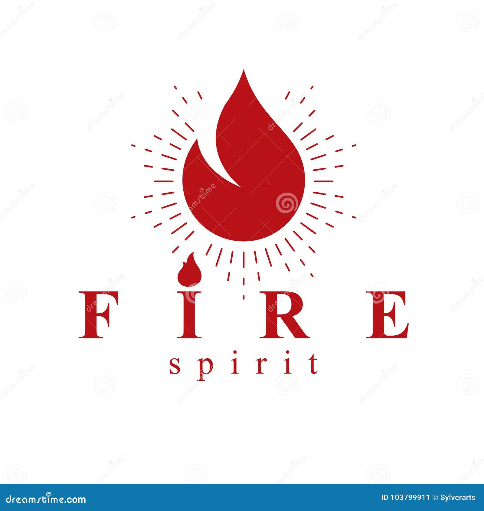 The Power of Burning Flame, Fire Element Abstract Vector Logo for Use ...