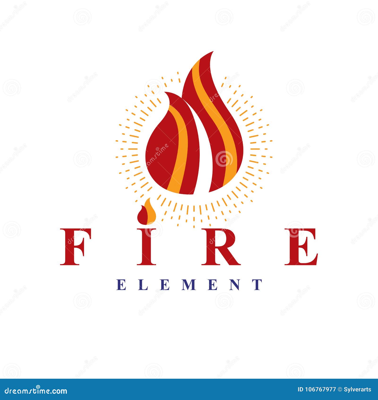 The Power of Burning Flame, Fire Element Abstract Vector Logo for Use ...