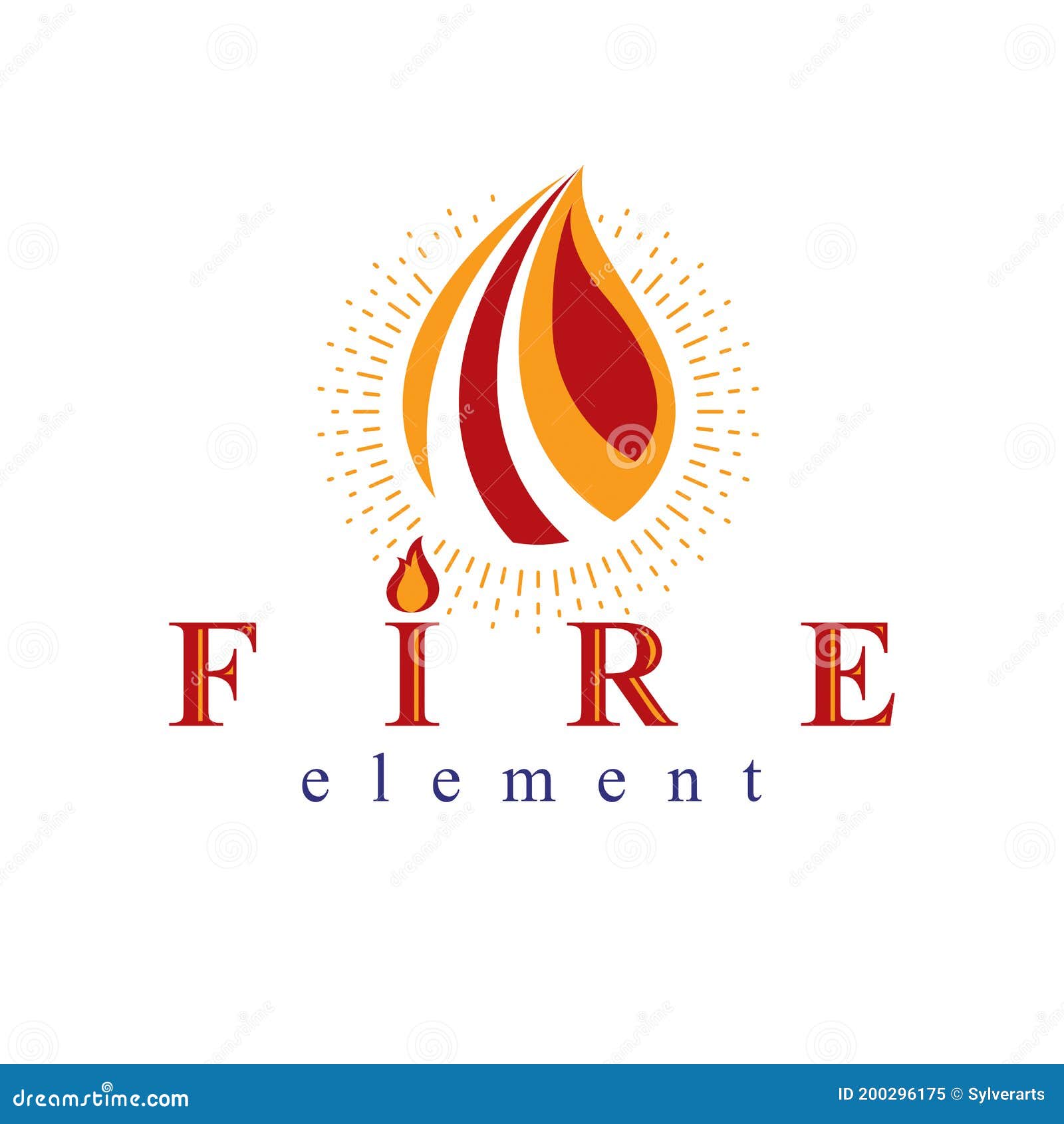 The Power of Burning Flame, Fire Element Abstract Vector Logo for Use ...