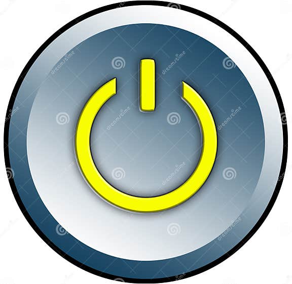 Power button stock vector. Illustration of turn, closeup - 1050224