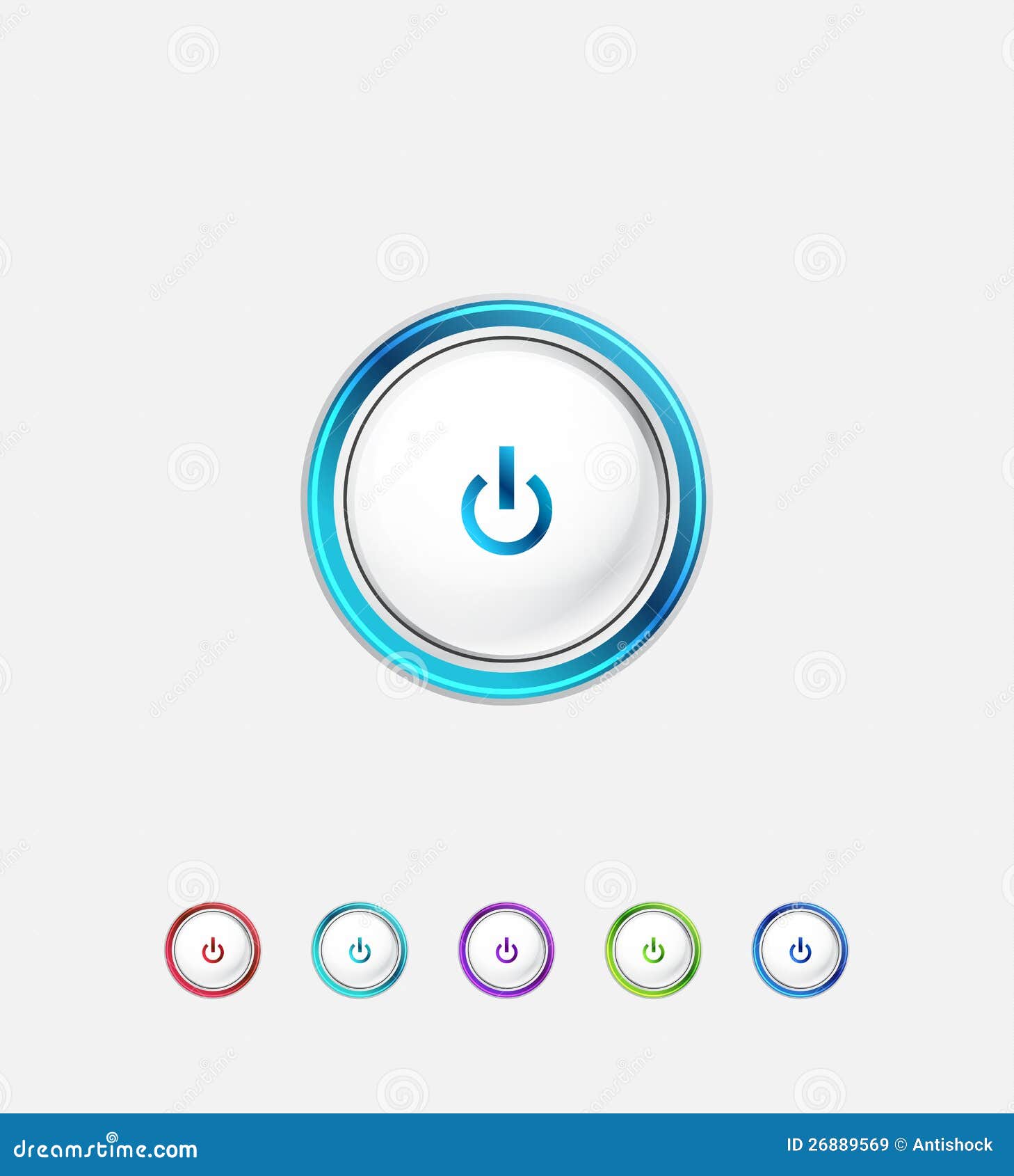 Power button stock vector. Illustration of power, banner - 26889569