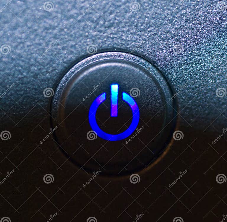 Power button stock photo. Image of closeup, light, round - 6311428