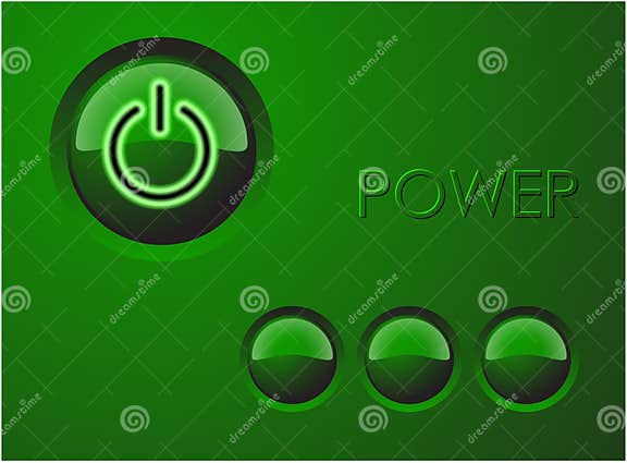 Power button stock vector. Illustration of push, high - 6774504