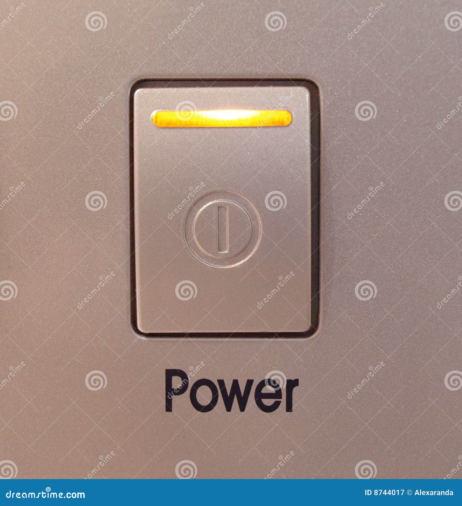 Power button on stock image. Image of electric, contemporary - 8744017