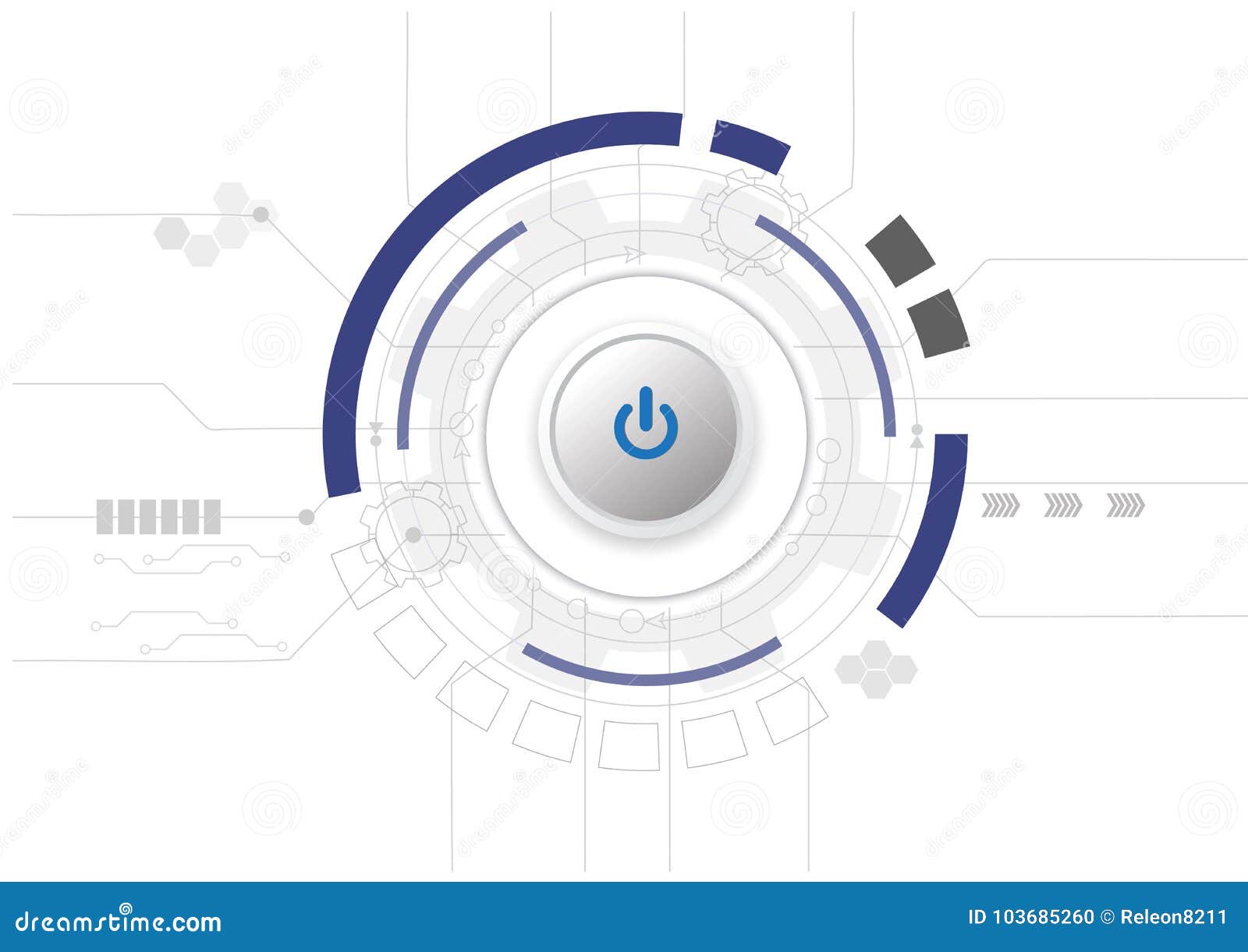 Power Button Abstract Technology Stock Illustration - Illustration of ...