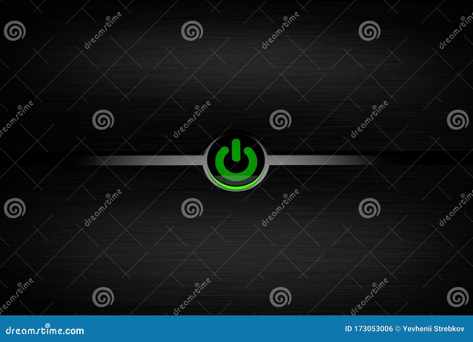 Power Button. Black Button with Backlight Stock Photo - Image of metal ...