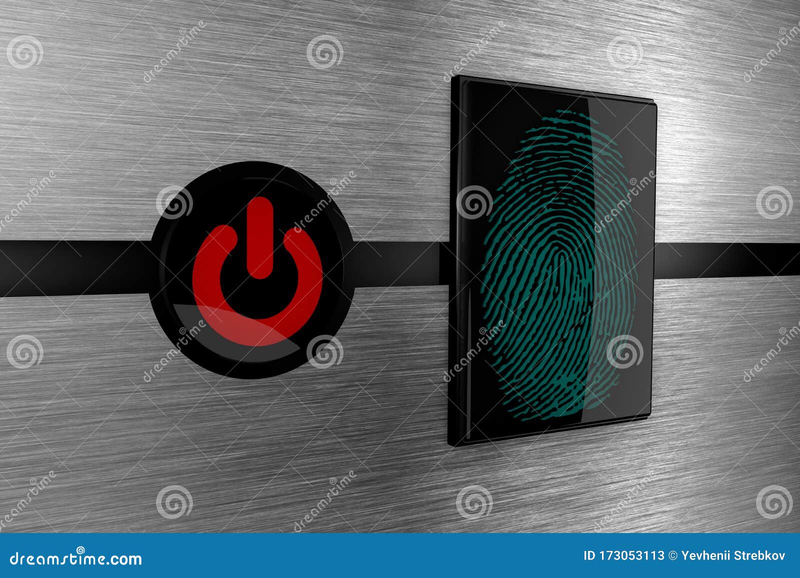 Power Button. Black Button with Backlight Stock Image - Image of ...