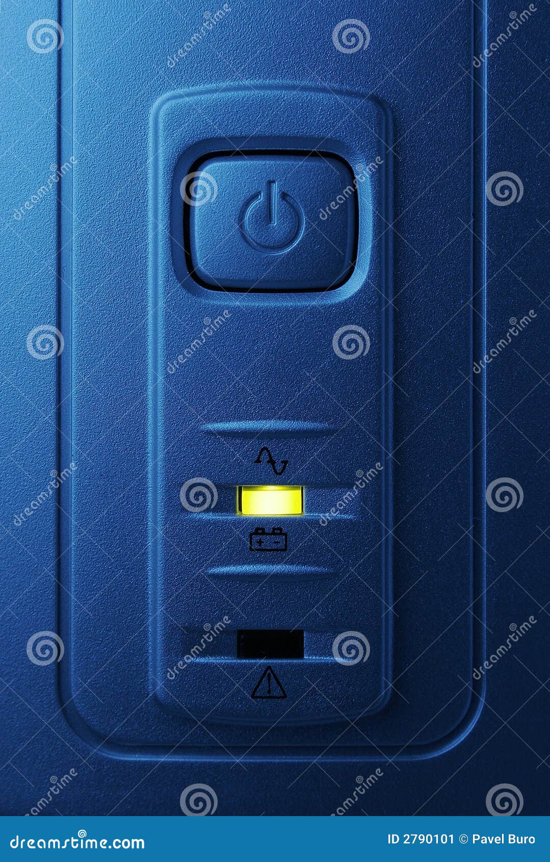 Power button in blue stock image. Image of stop, personal - 2790101