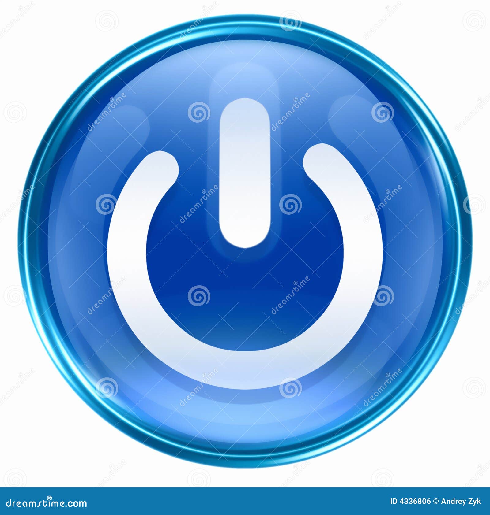 Power button blue, stock illustration. Illustration of notebook - 4336806