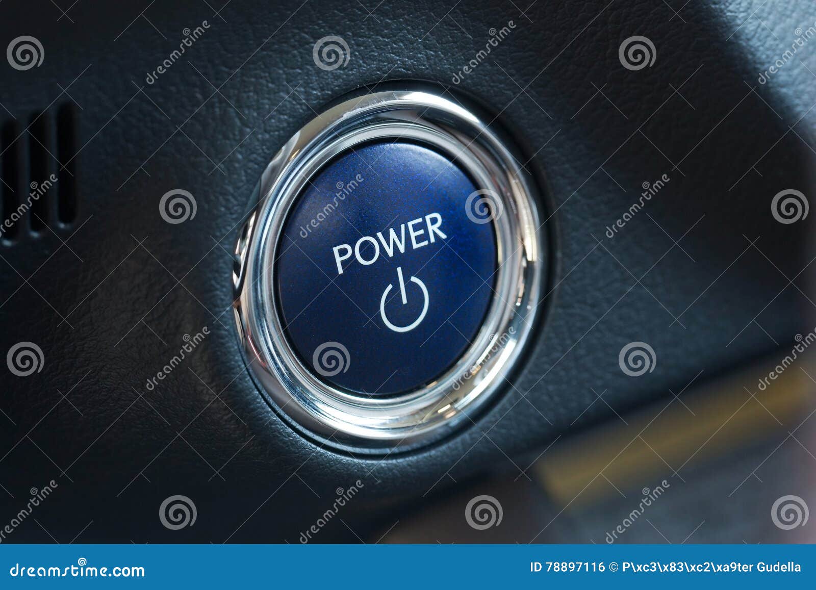 Power button of a car stock photo. Image of automatic - 78897116