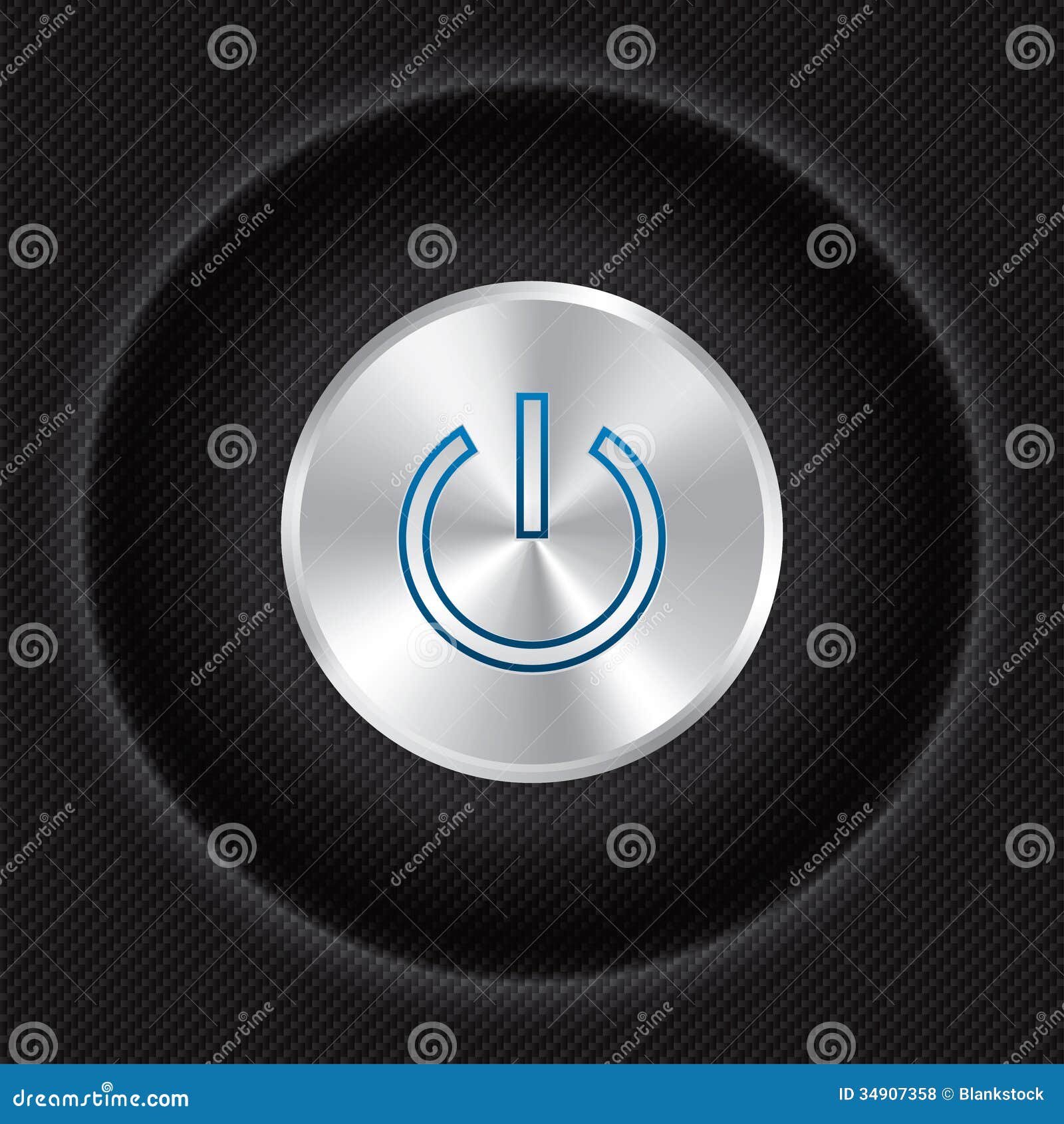 Power Button on Carbon Fiber Background. Stock Vector - Illustration of ...
