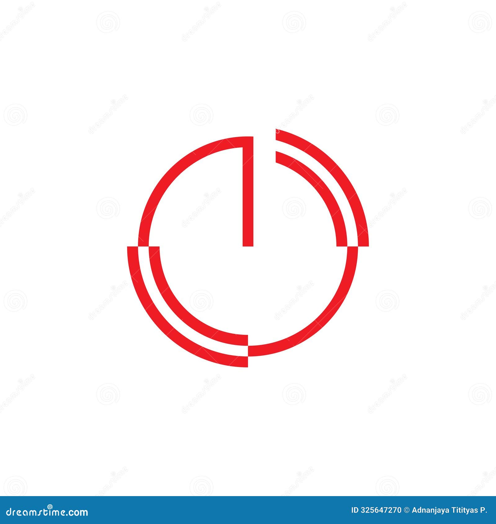 Power Button Circles Pixels Motion Simple Logo Vector Stock Vector ...