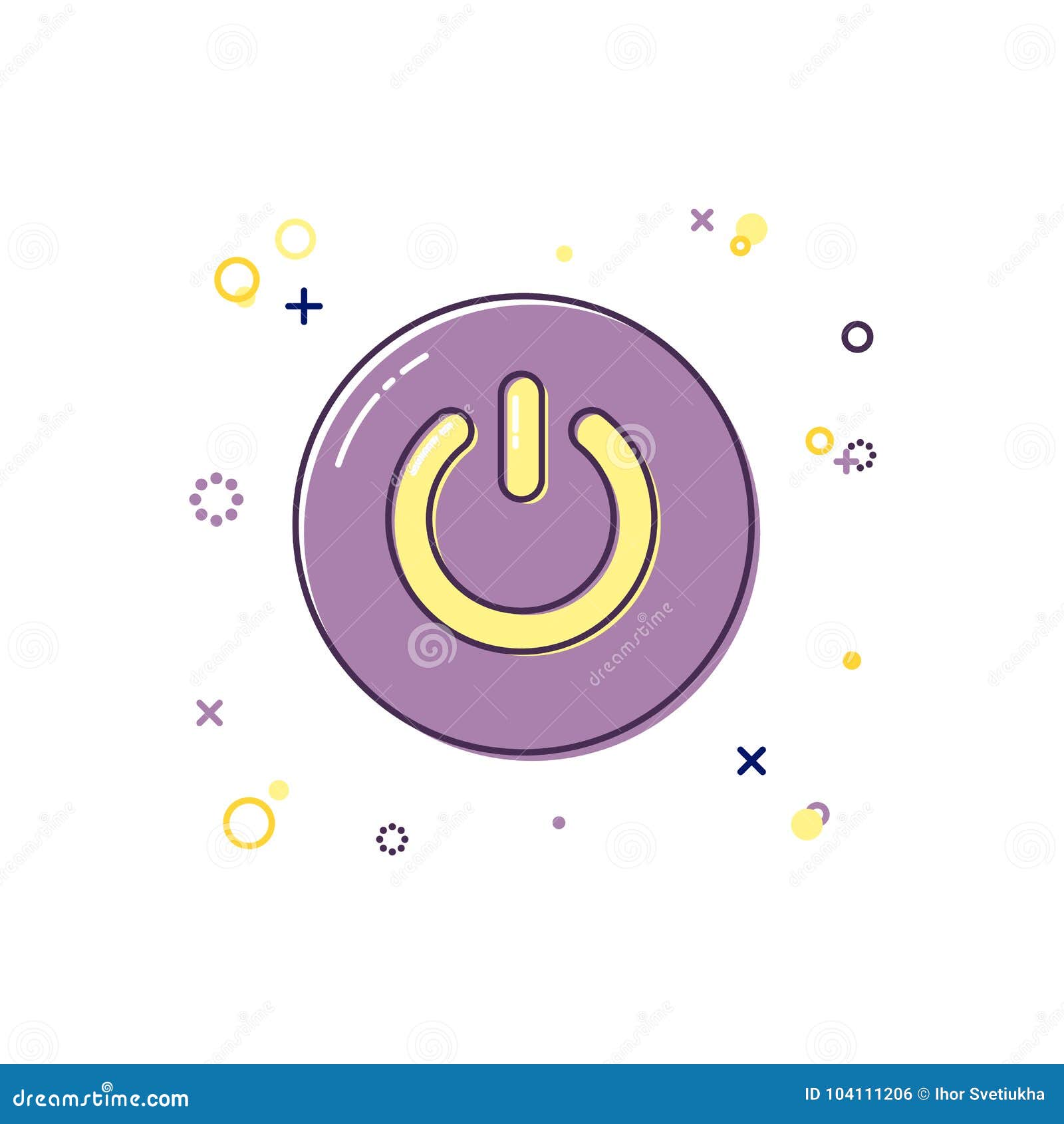 Power Button Color Icon. Vector Illustration Stock Vector ...