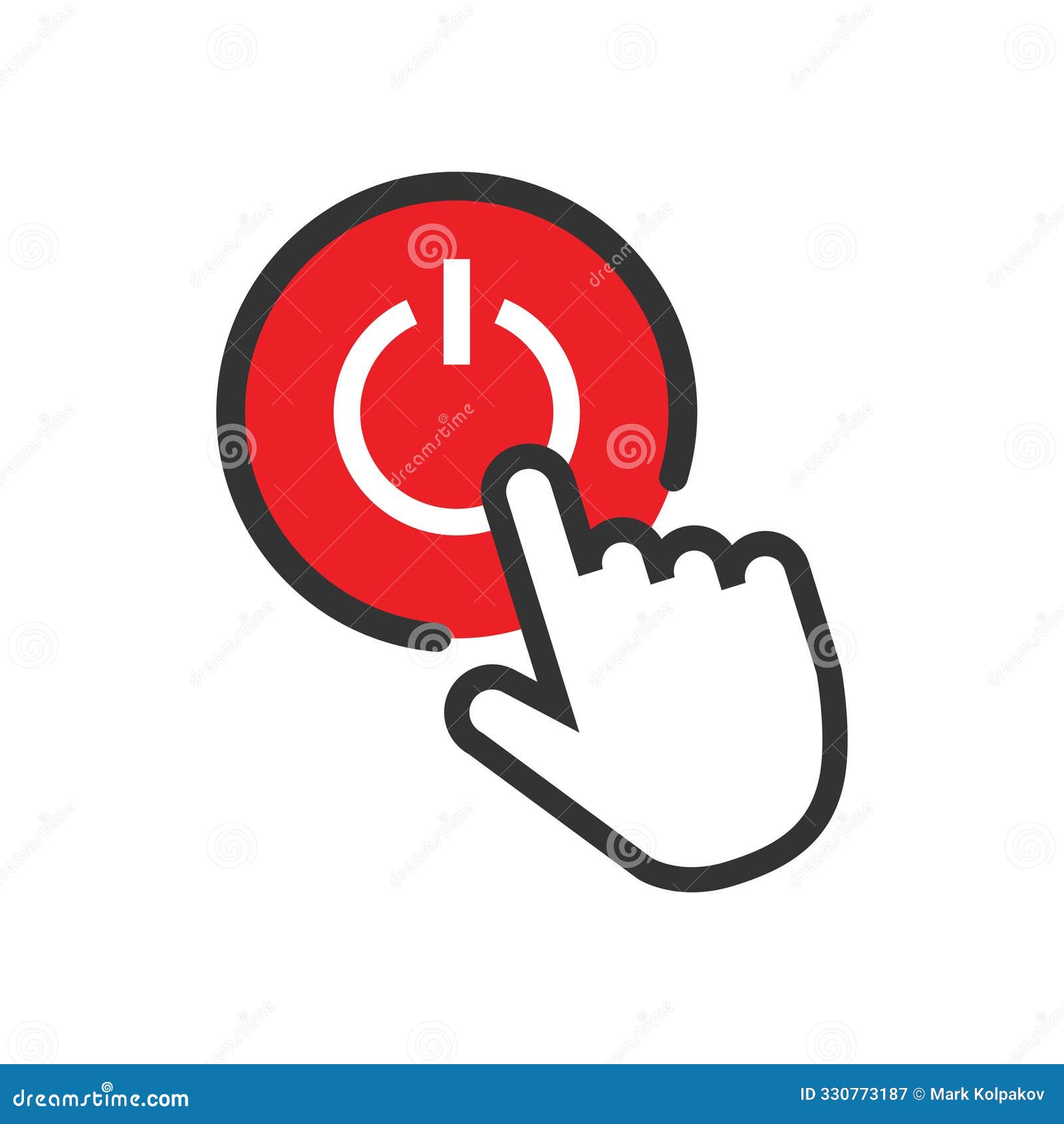 Click Power Icon. Off, Energy Control, Push, Switch Symbol. Round ...