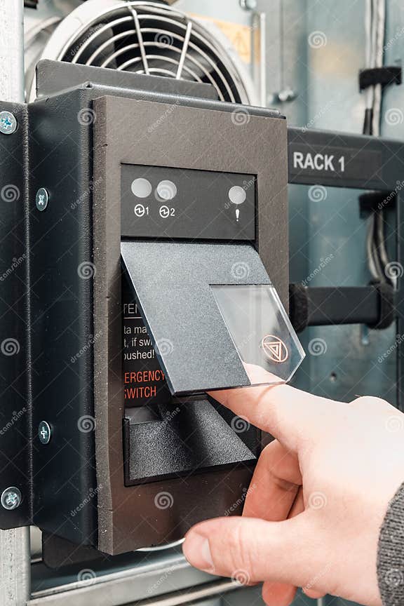 Power Button on the Enterprise Server Stock Image - Image of datacenter ...