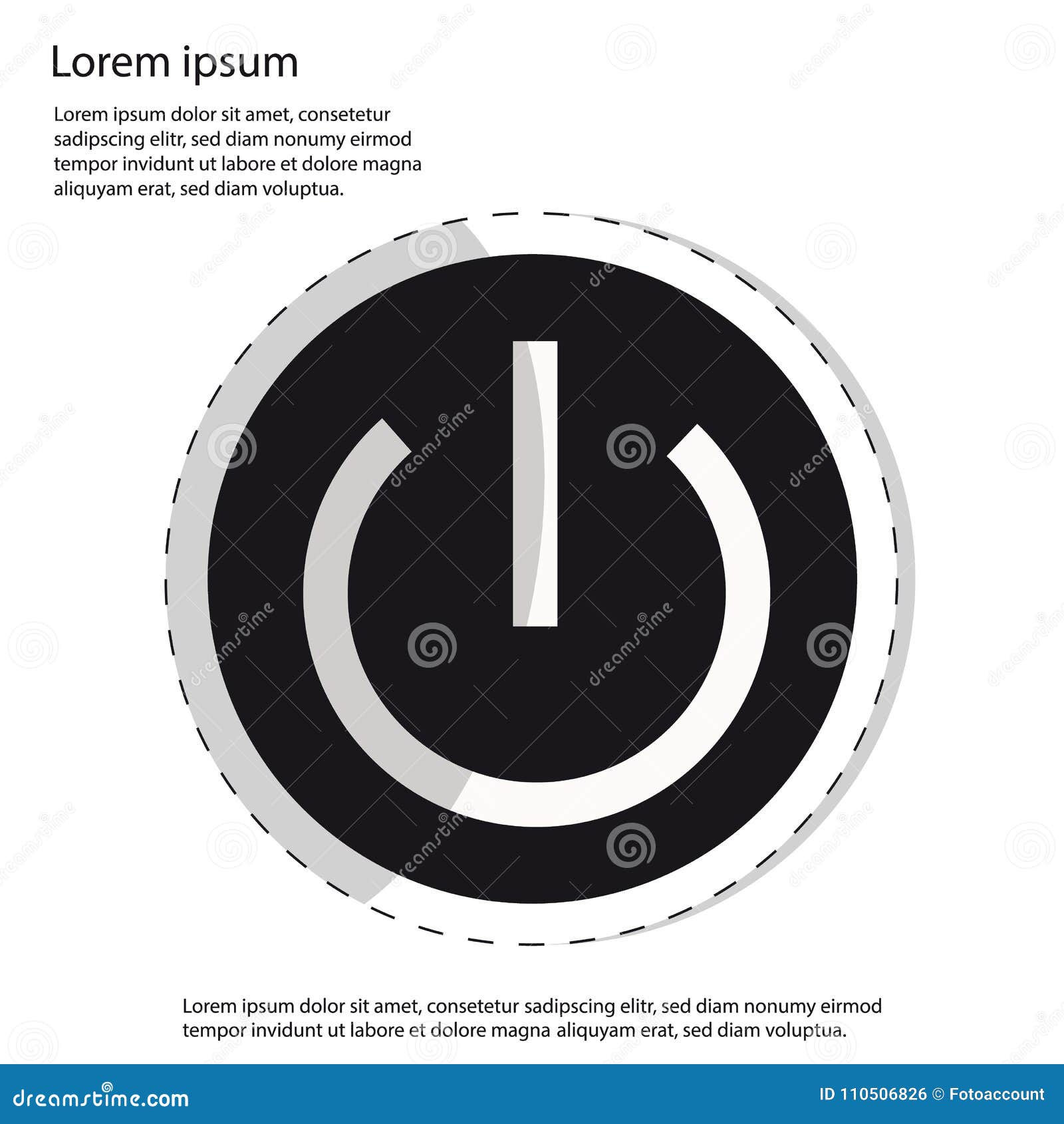 Power Button - Flat Sticker Icon for Apps and Websites - Vector ...